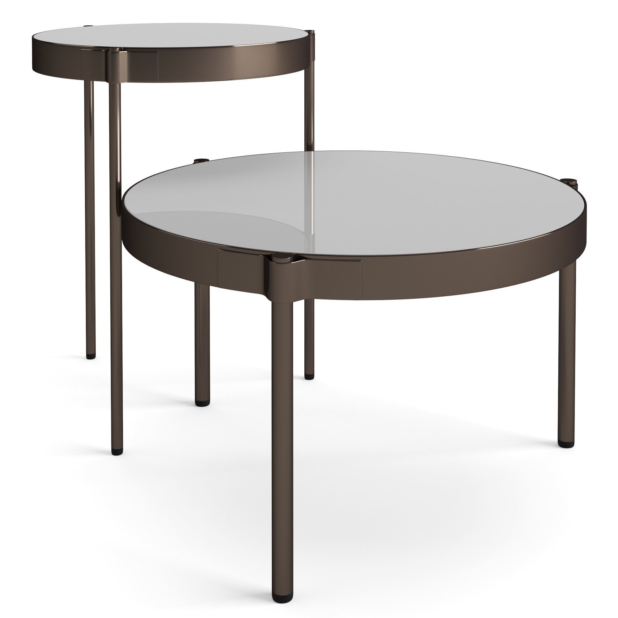 Minotti Tape Cord Outdoor Coffee Tables Set 3D model | CGTrader
