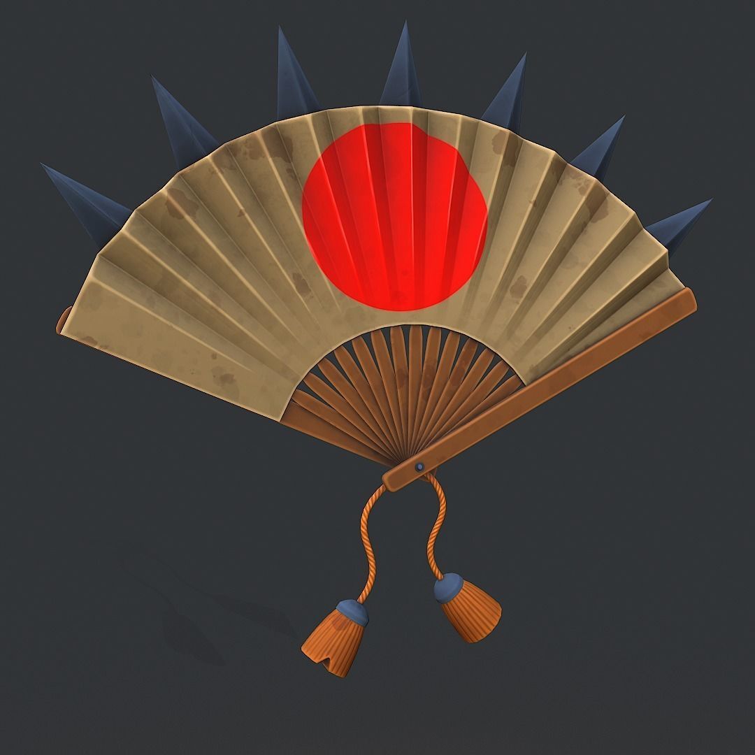 3D model Stylized Japanese War Fan Pbr VR / AR / low-poly | CGTrader