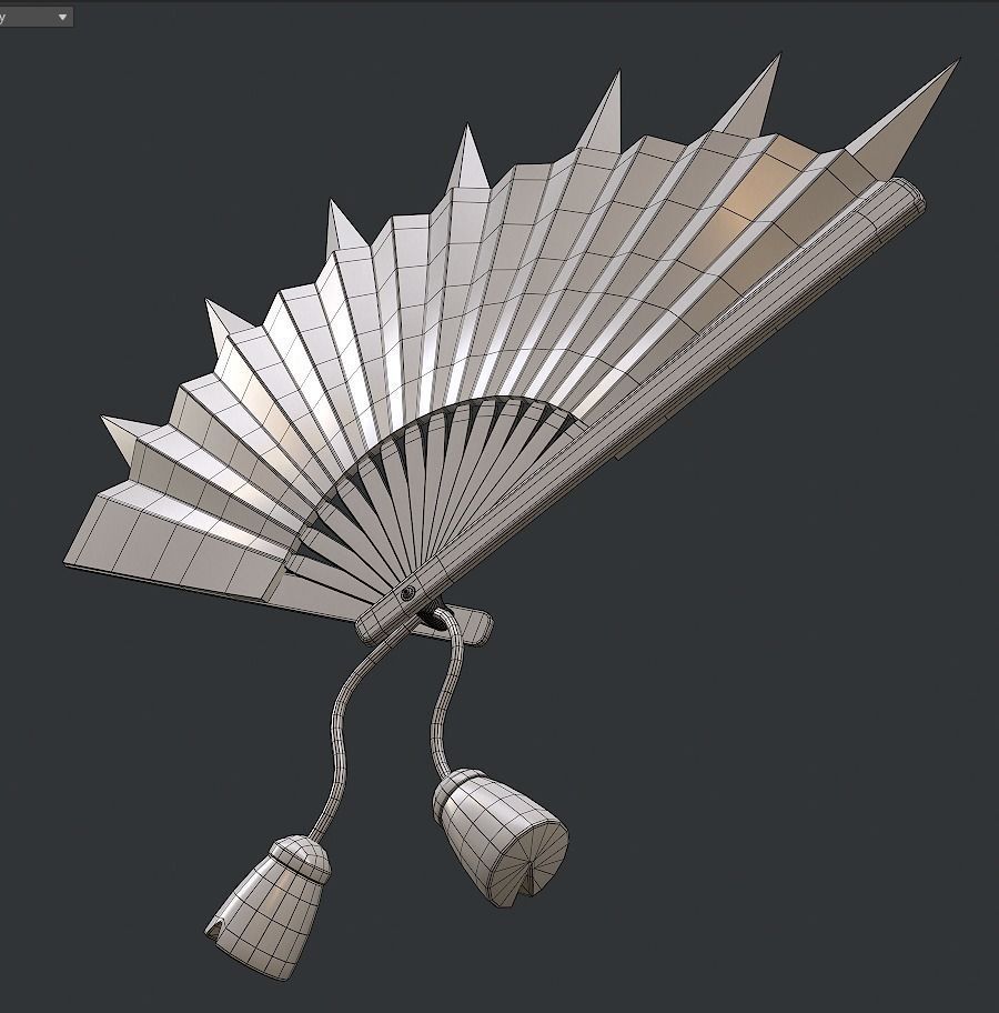 3D model Stylized Japanese War Fan Pbr VR / AR / low-poly | CGTrader