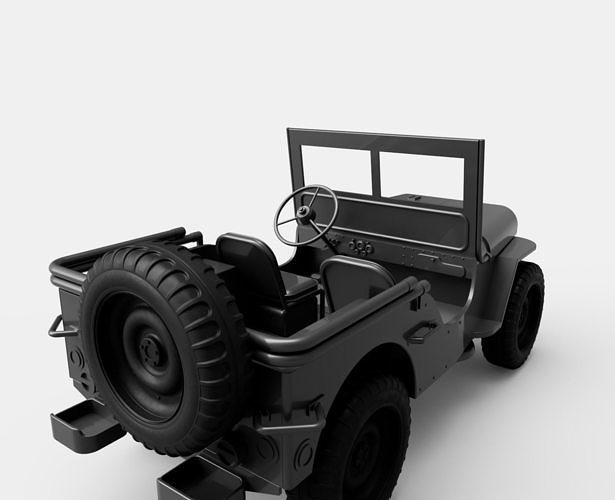 3D model WW2 Willys jeep VR / AR / low-poly | CGTrader