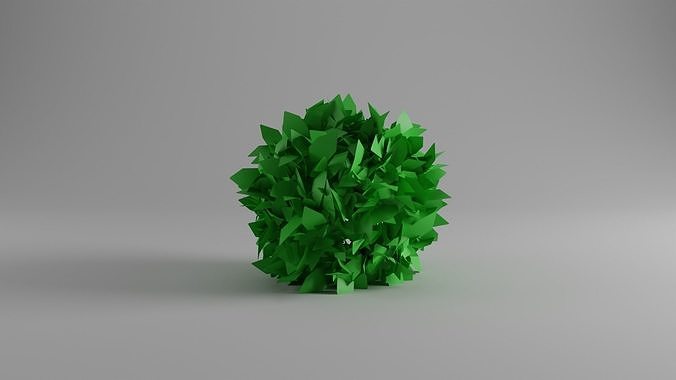 3D model Low Poly Bush leaf VR / AR / low-poly | CGTrader