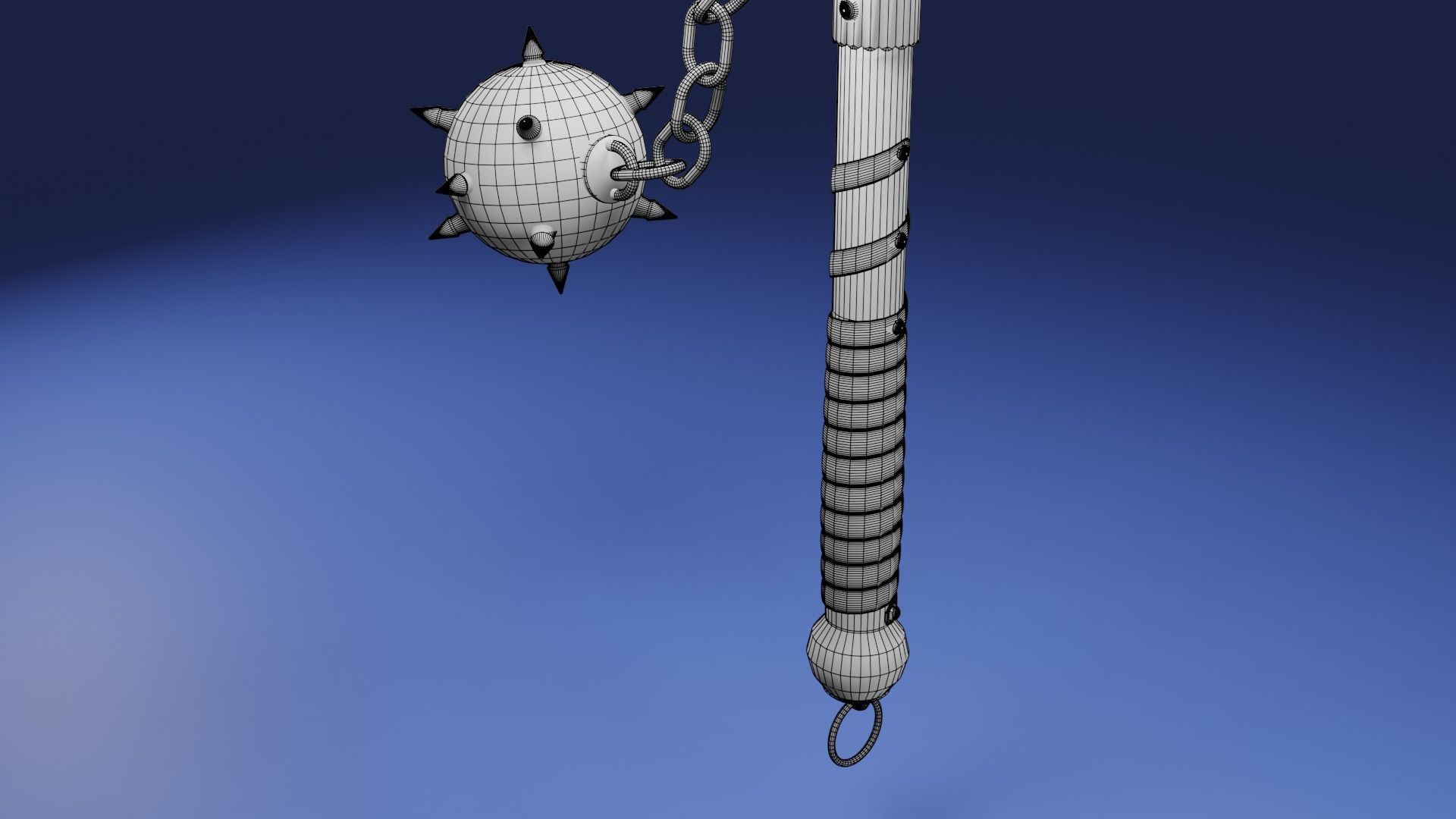 Morgenstern 3D model pen with chain 3D model | CGTrader