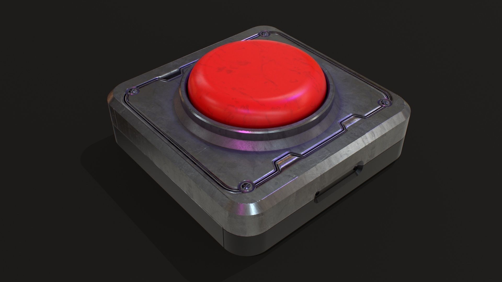 Sci Fi Red Button 3D model | CGTrader