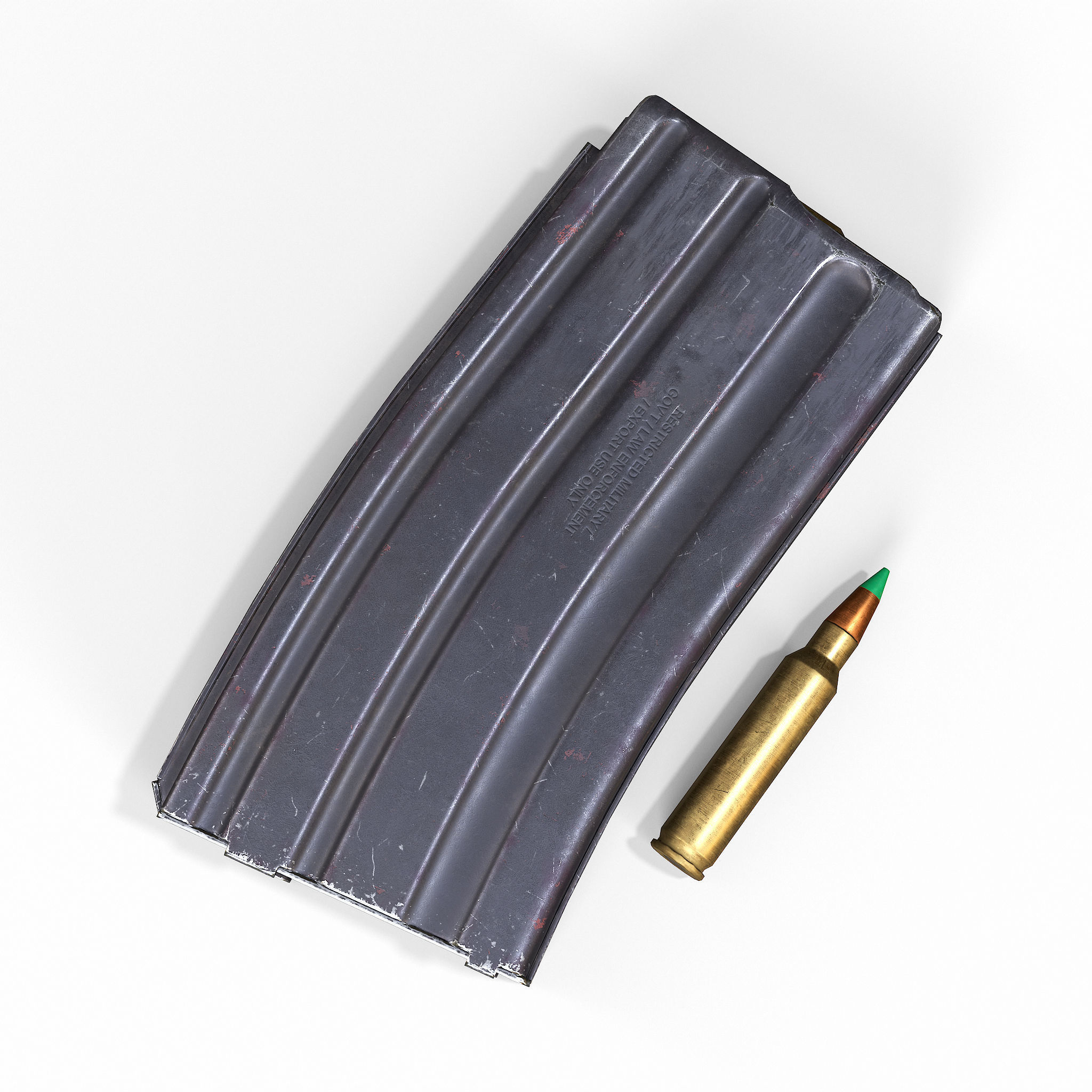 3D model AR-15 Alloy Magazine 20-Round VR / AR / low-poly | CGTrader