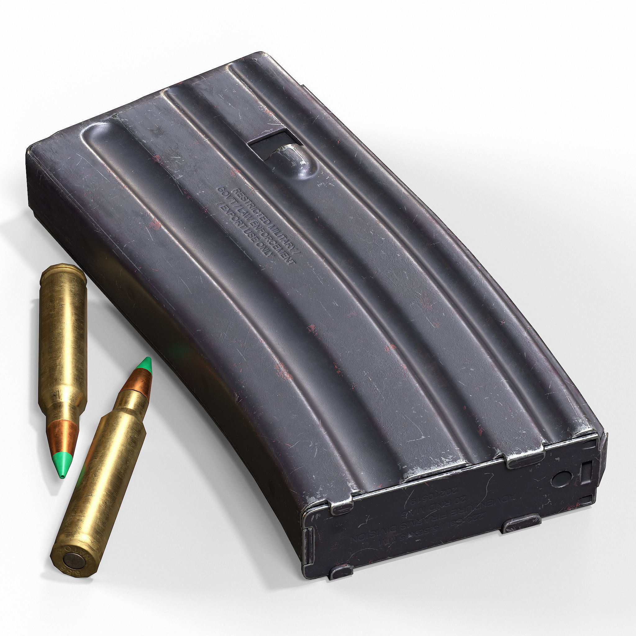 3D model AR-15 Alloy Magazine 20-Round VR / AR / low-poly | CGTrader