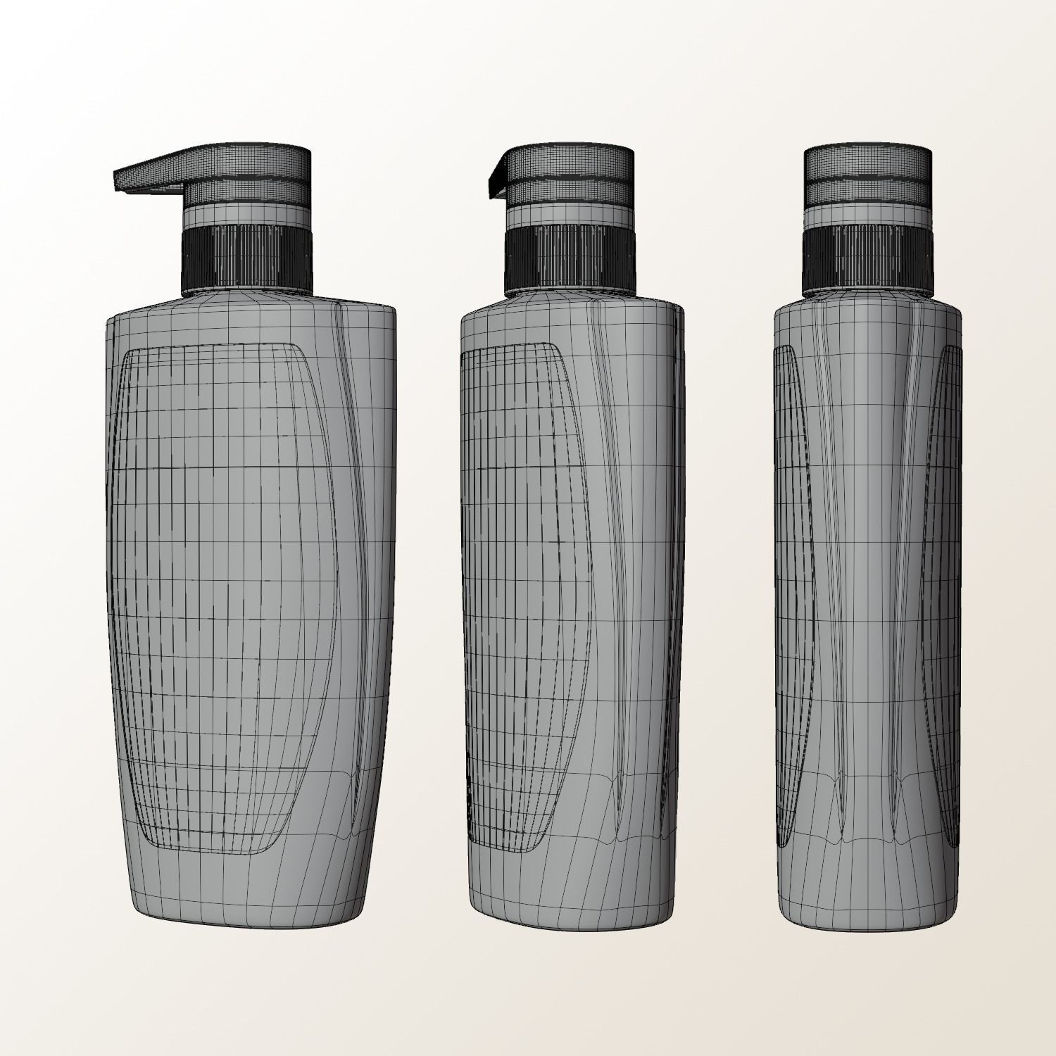 Loreal Shampoo Bump Bottle 450ml Packaging Mockup 3D model | CGTrader