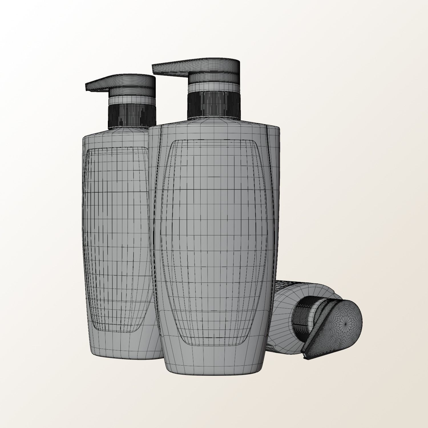 Loreal Shampoo Bump Bottle 450ml Packaging Mockup 3D model | CGTrader