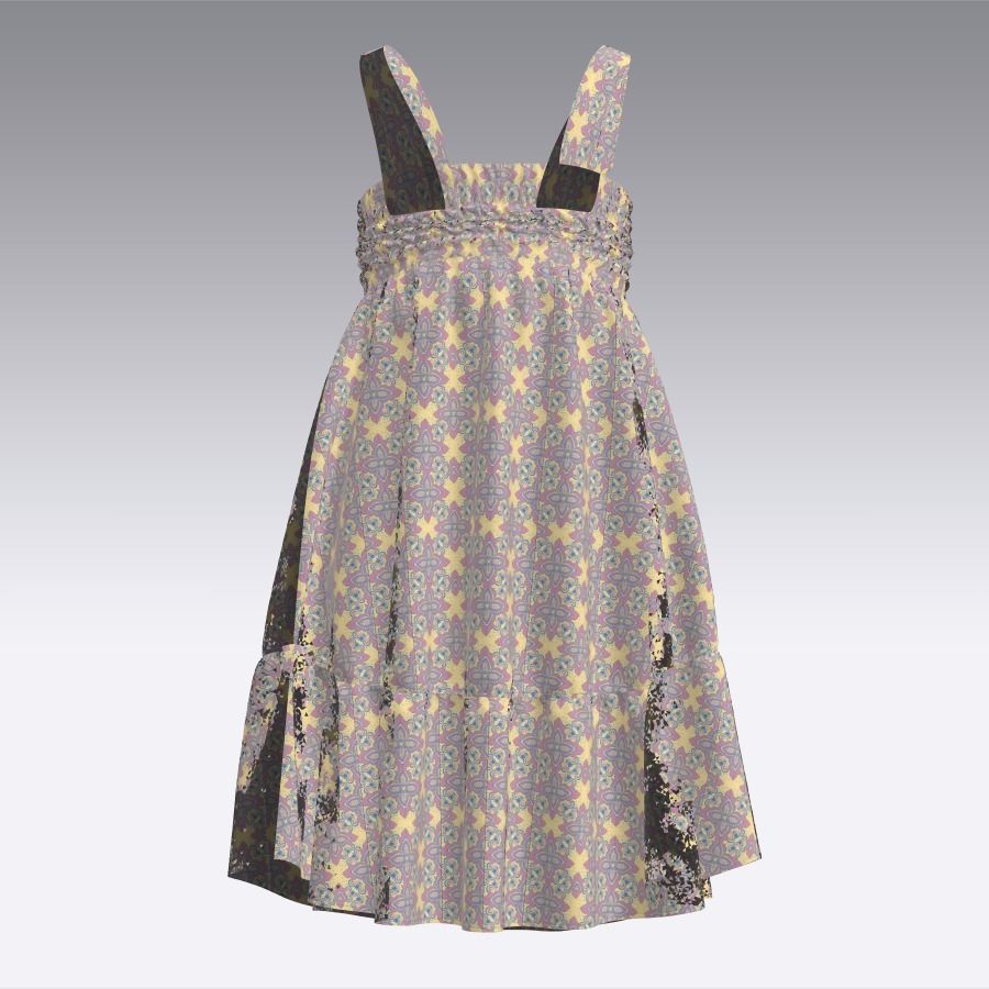 3D model Girls Pinafore dress VR / AR / low-poly rigged | CGTrader