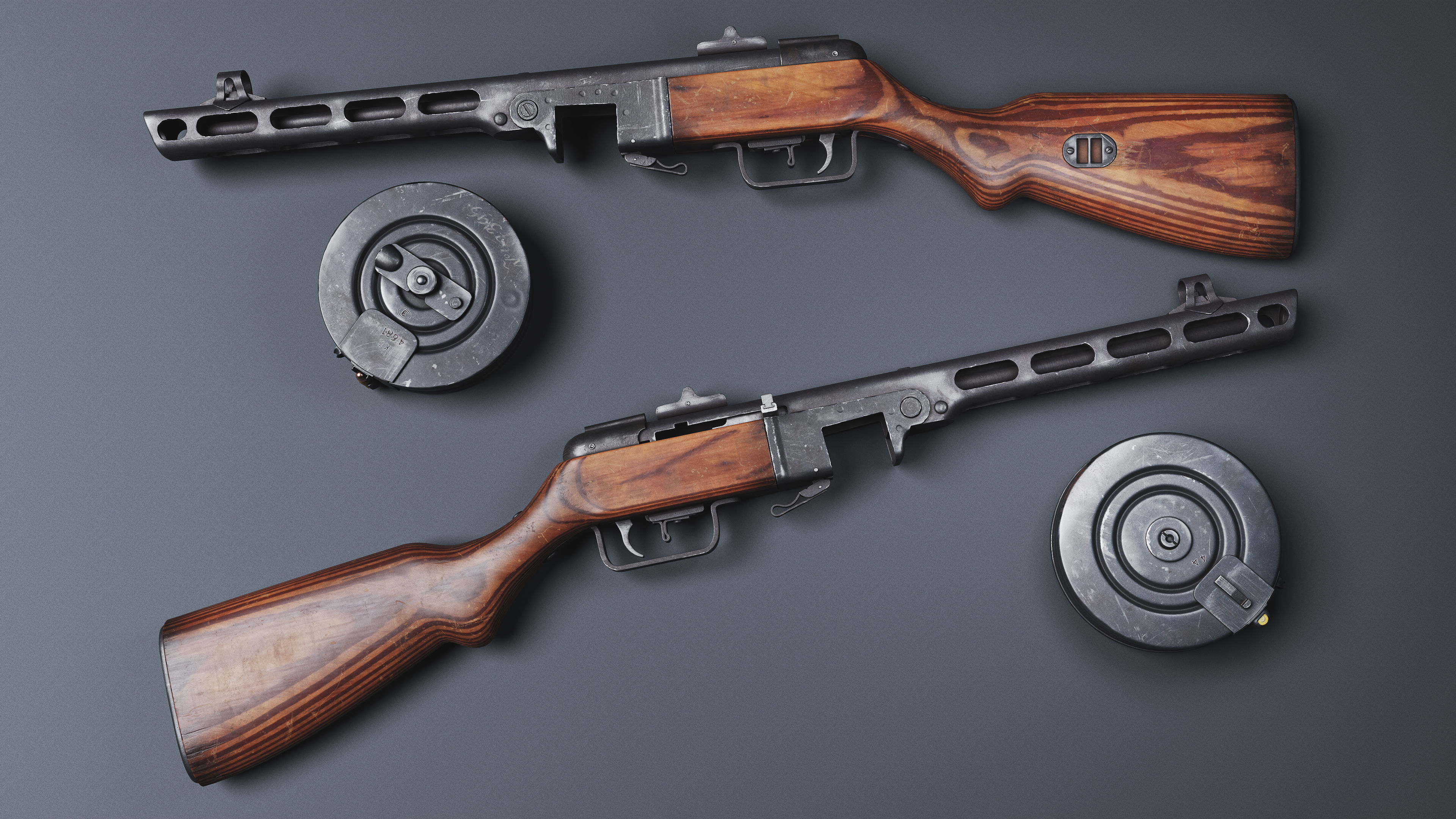 3D model submachine gun PPSH VR / AR / low-poly | CGTrader