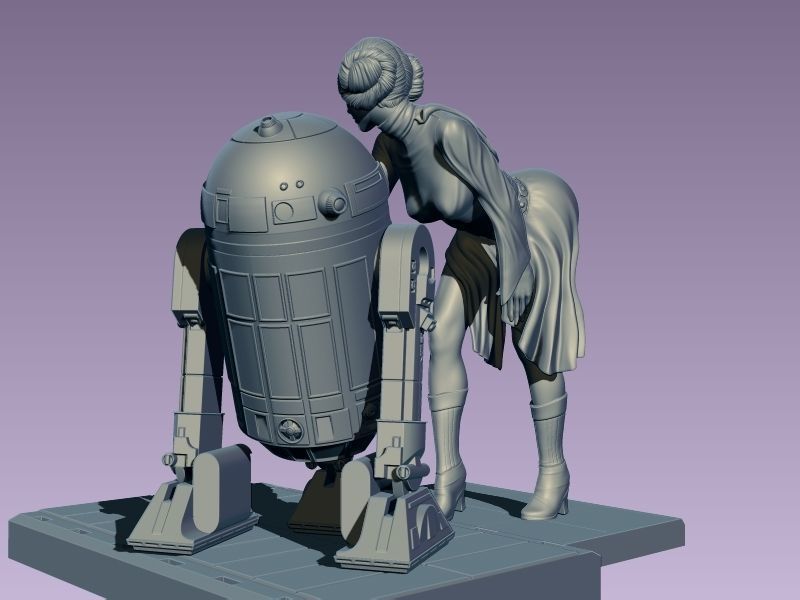 Princess Leia Classic Pose 3D model 3D printable | CGTrader