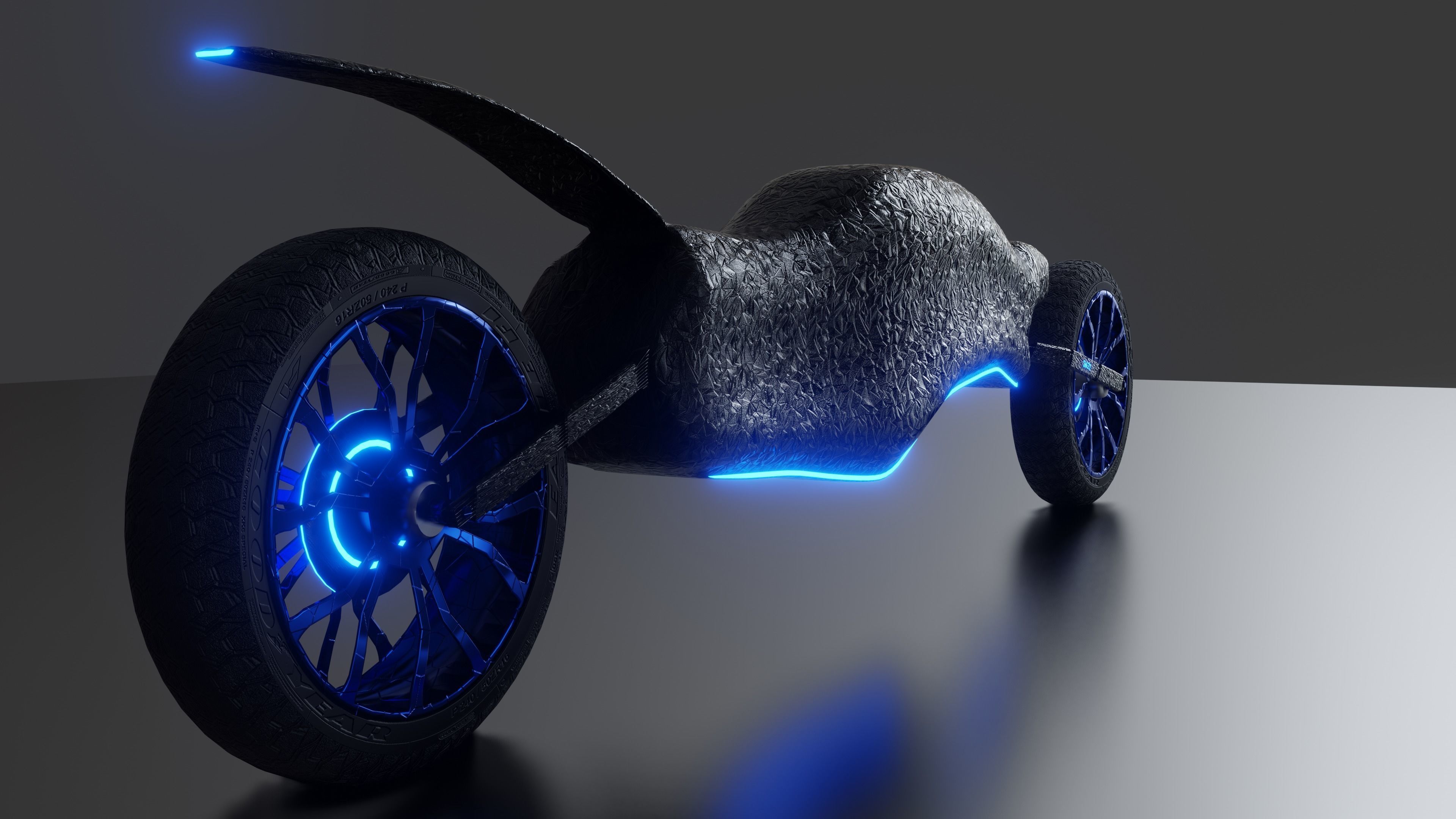 3D model Black Panther Unmanned Motorcycle VR / AR / low-poly | CGTrader