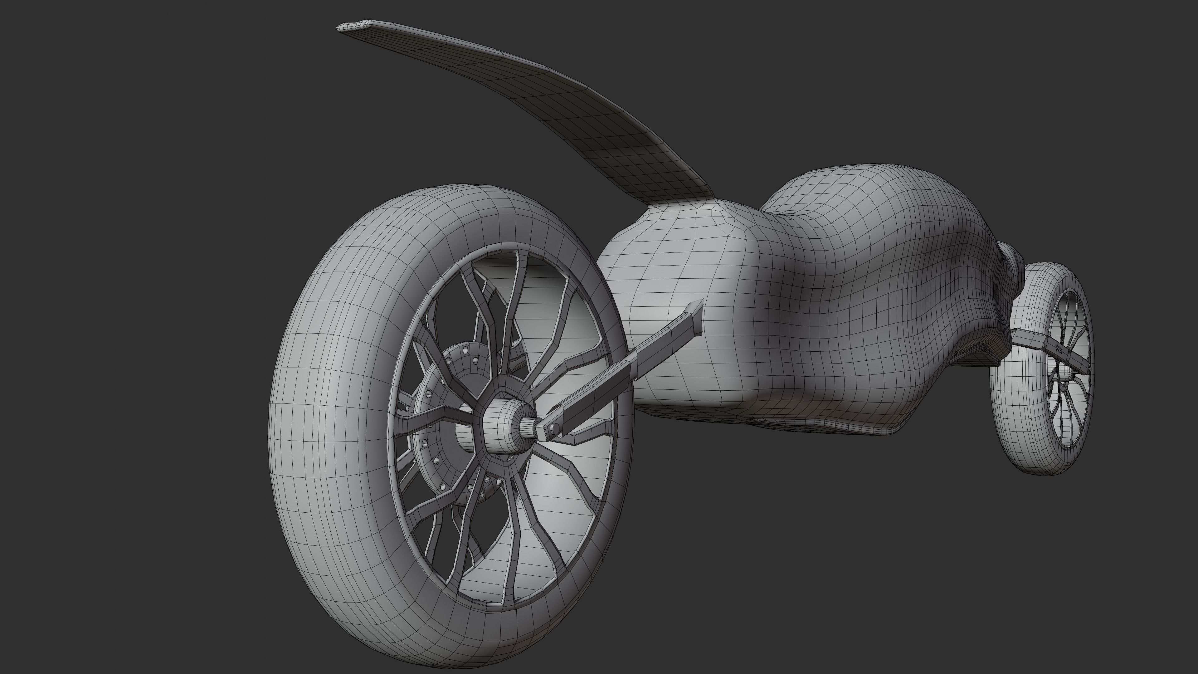 3D model Black Panther Unmanned Motorcycle VR / AR / low-poly | CGTrader