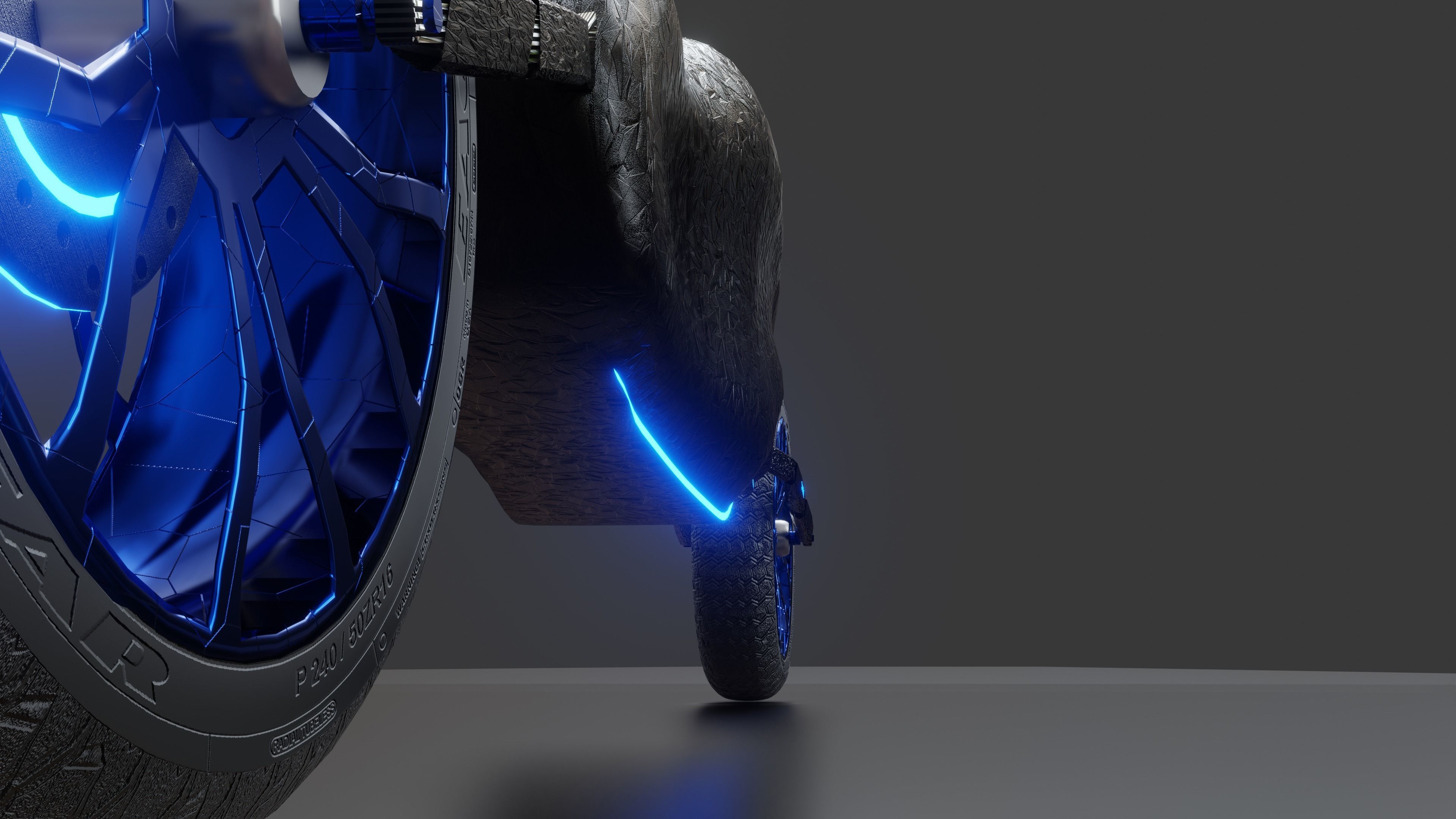 3D model Black Panther Unmanned Motorcycle VR / AR / low-poly | CGTrader