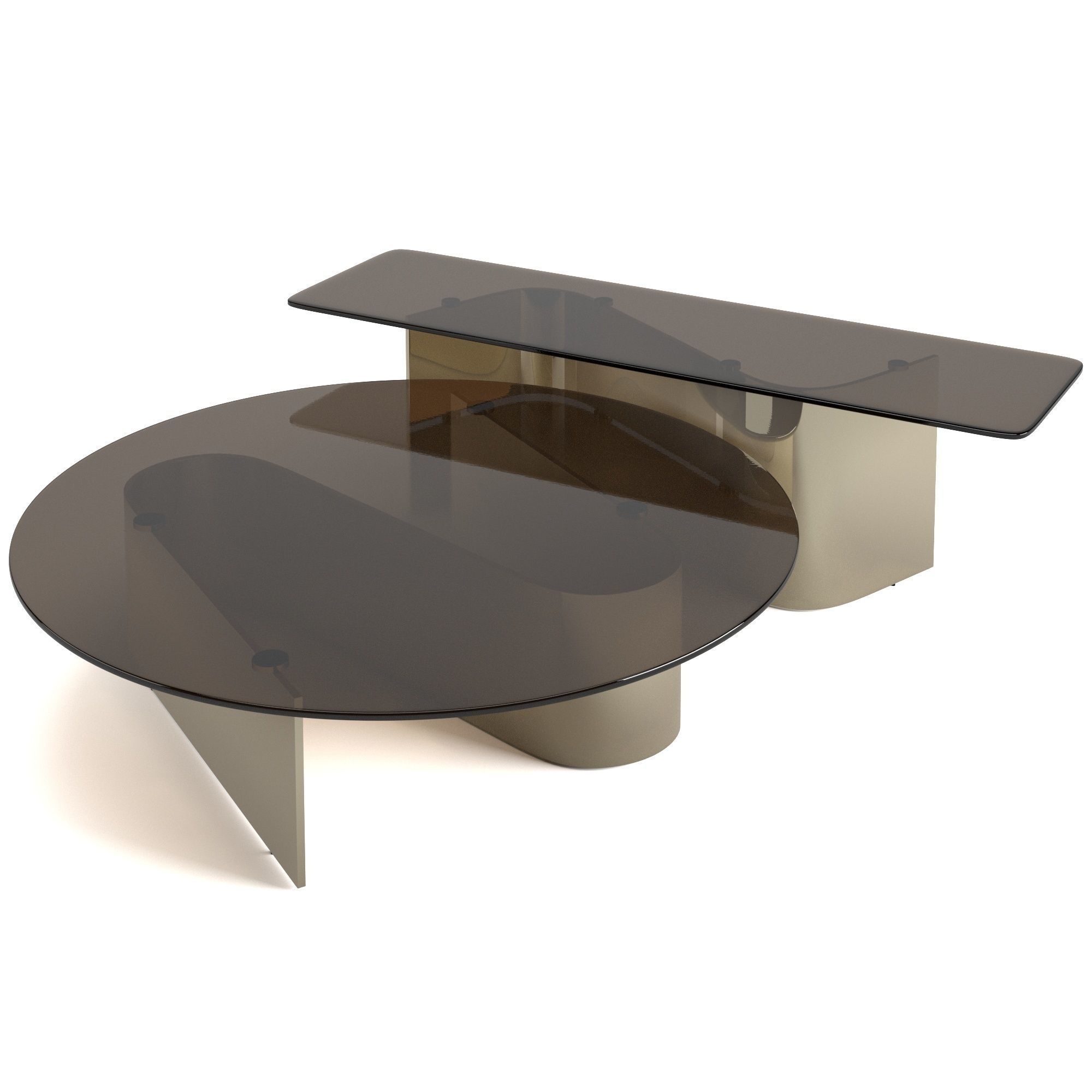 Minotti Bender coffee tables set 3D model | CGTrader