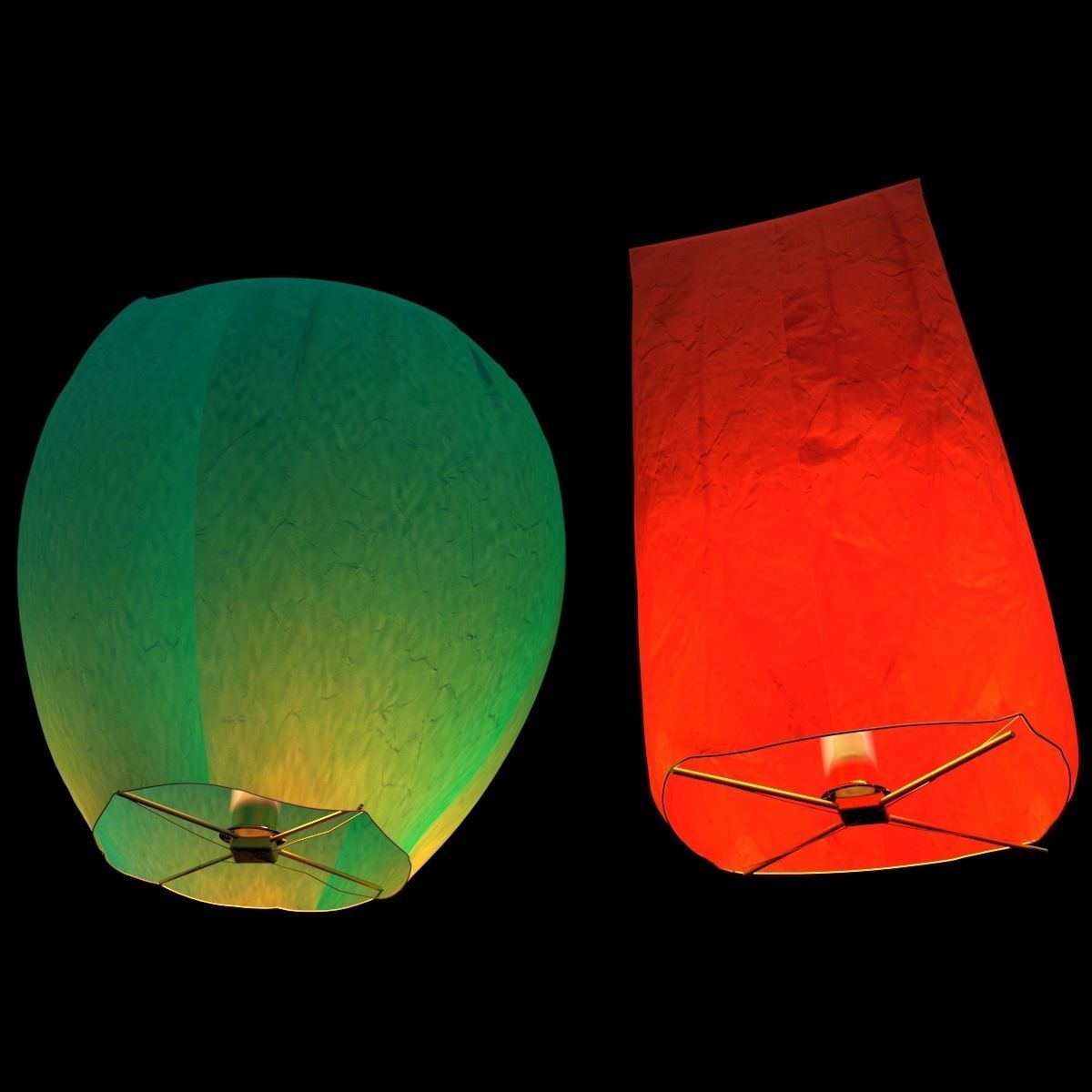 Chinese sky lantern 3D model | CGTrader