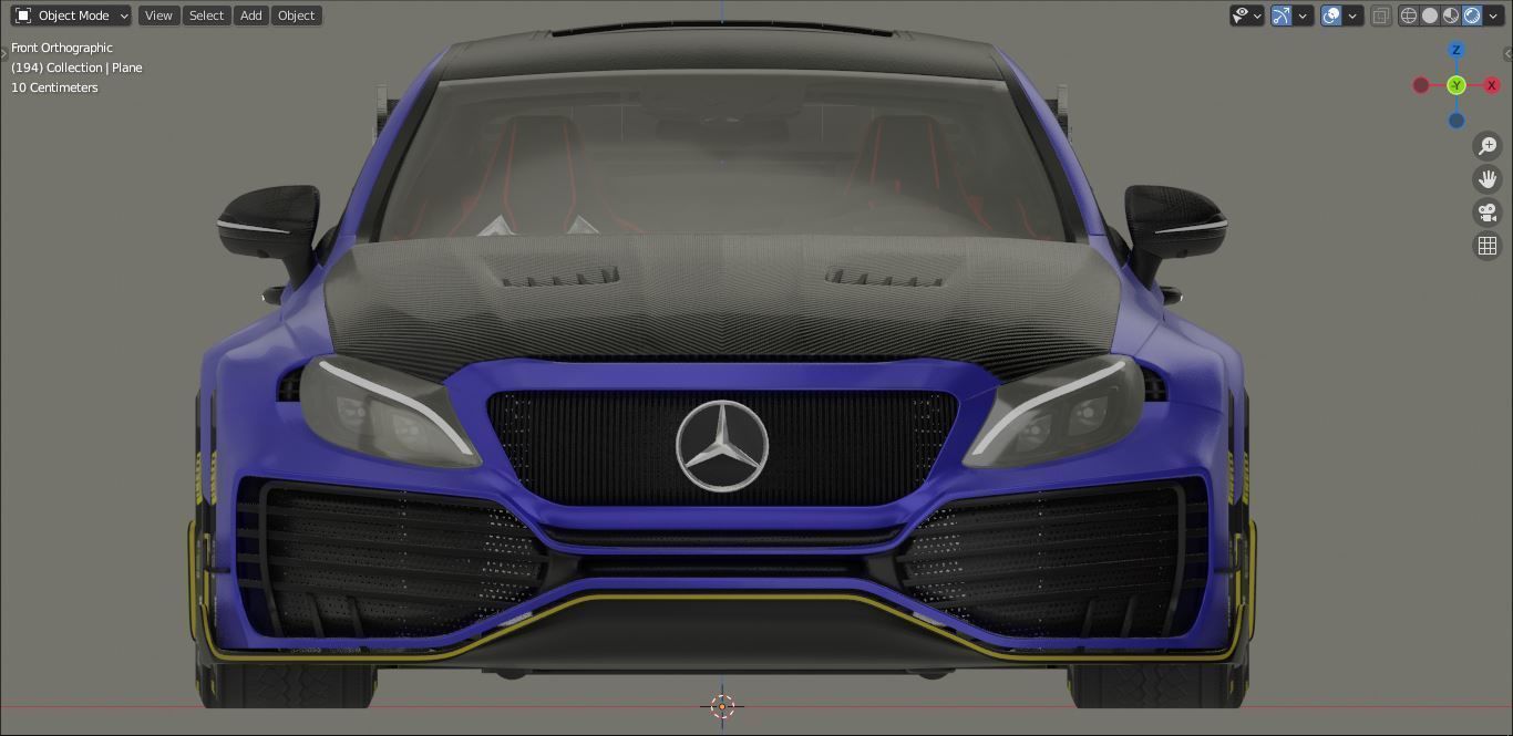 Mercedes Benz C63 Wide Bodykit 3D model | CGTrader