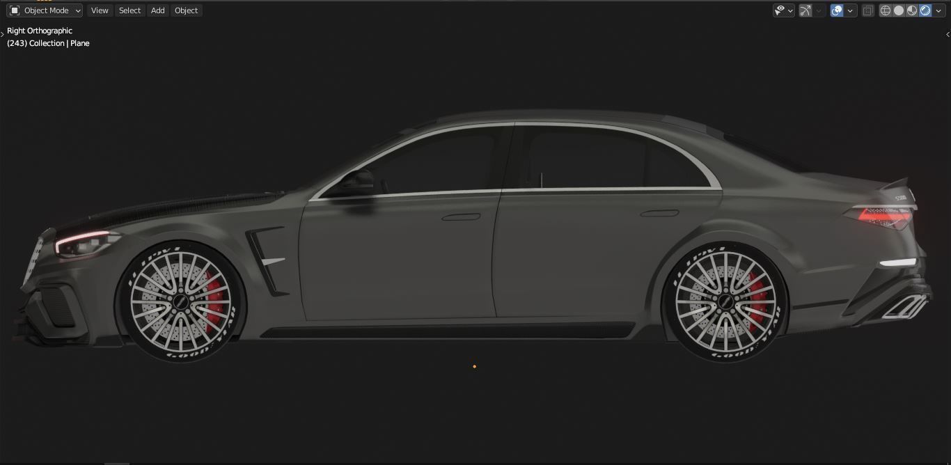 Mercedes Benz S500 Custom Bodykit 3D model | CGTrader