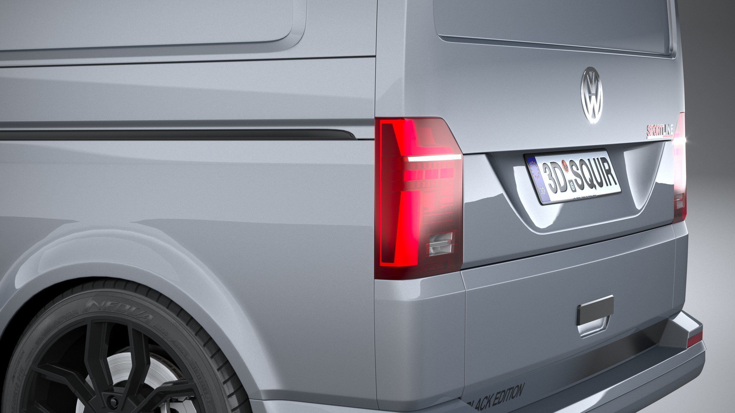 Volkswagen Transporter T6 1 SportLine 2022 3D model | CGTrader