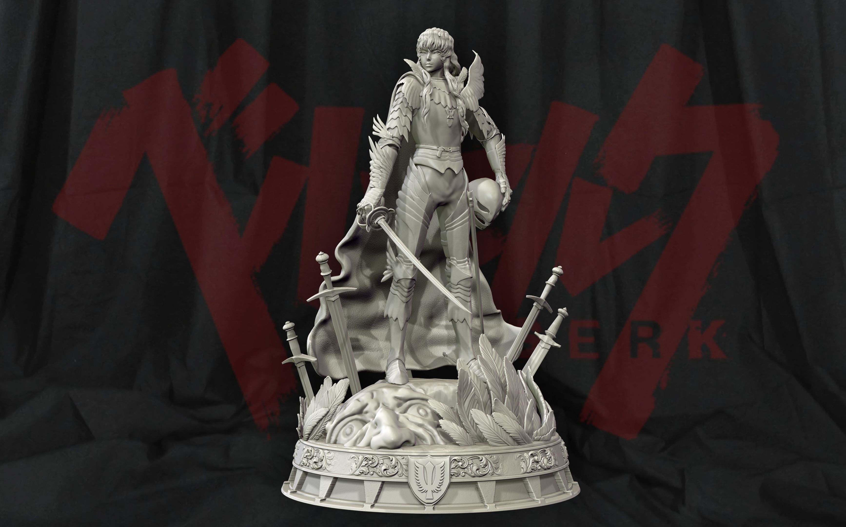 Griffith the White Hawk - Berserk 3d Print Statue 3D model 3D printable ...