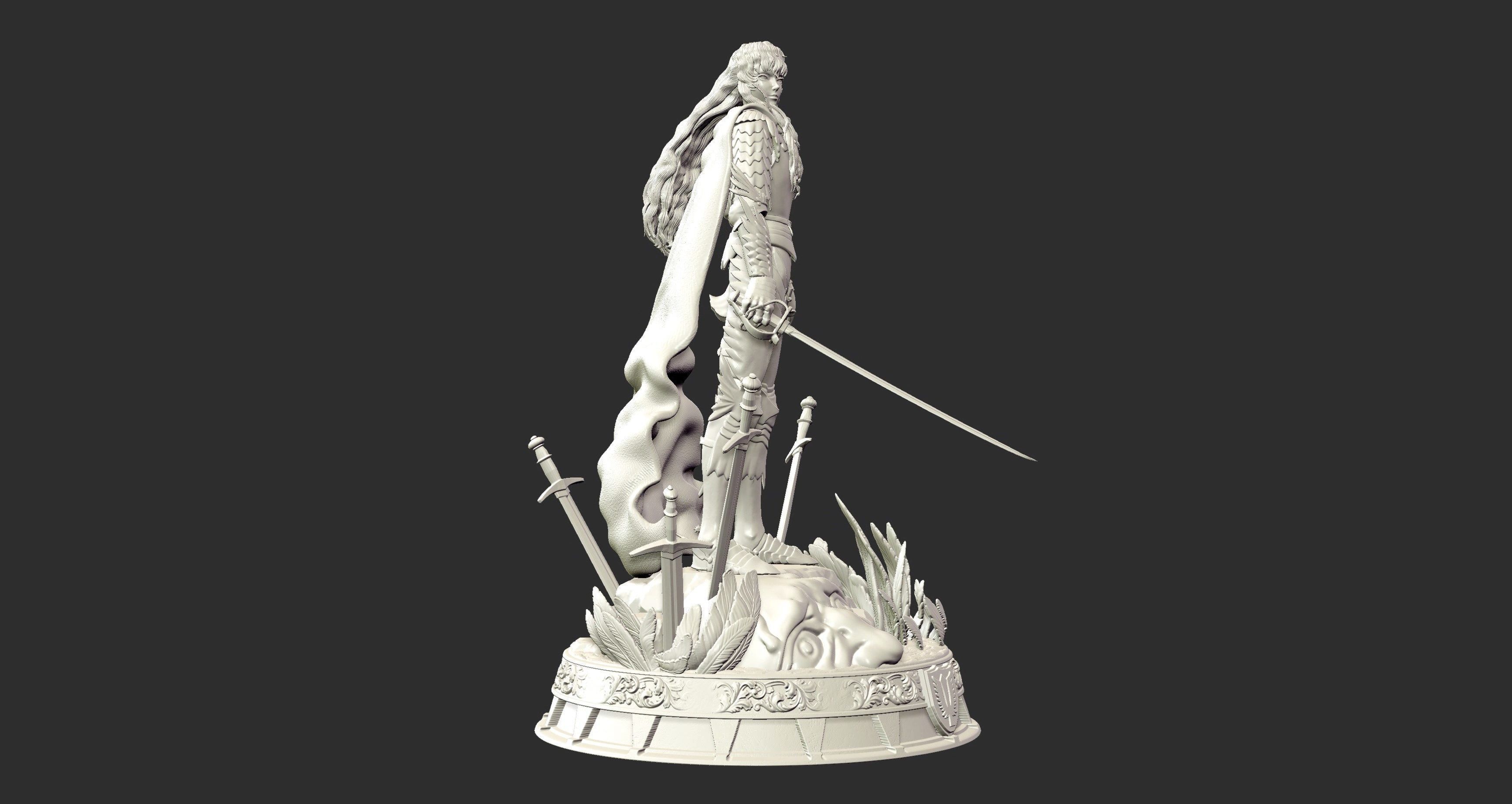 Griffith the White Hawk - Berserk 3d Print Statue 3D model 3D printable ...
