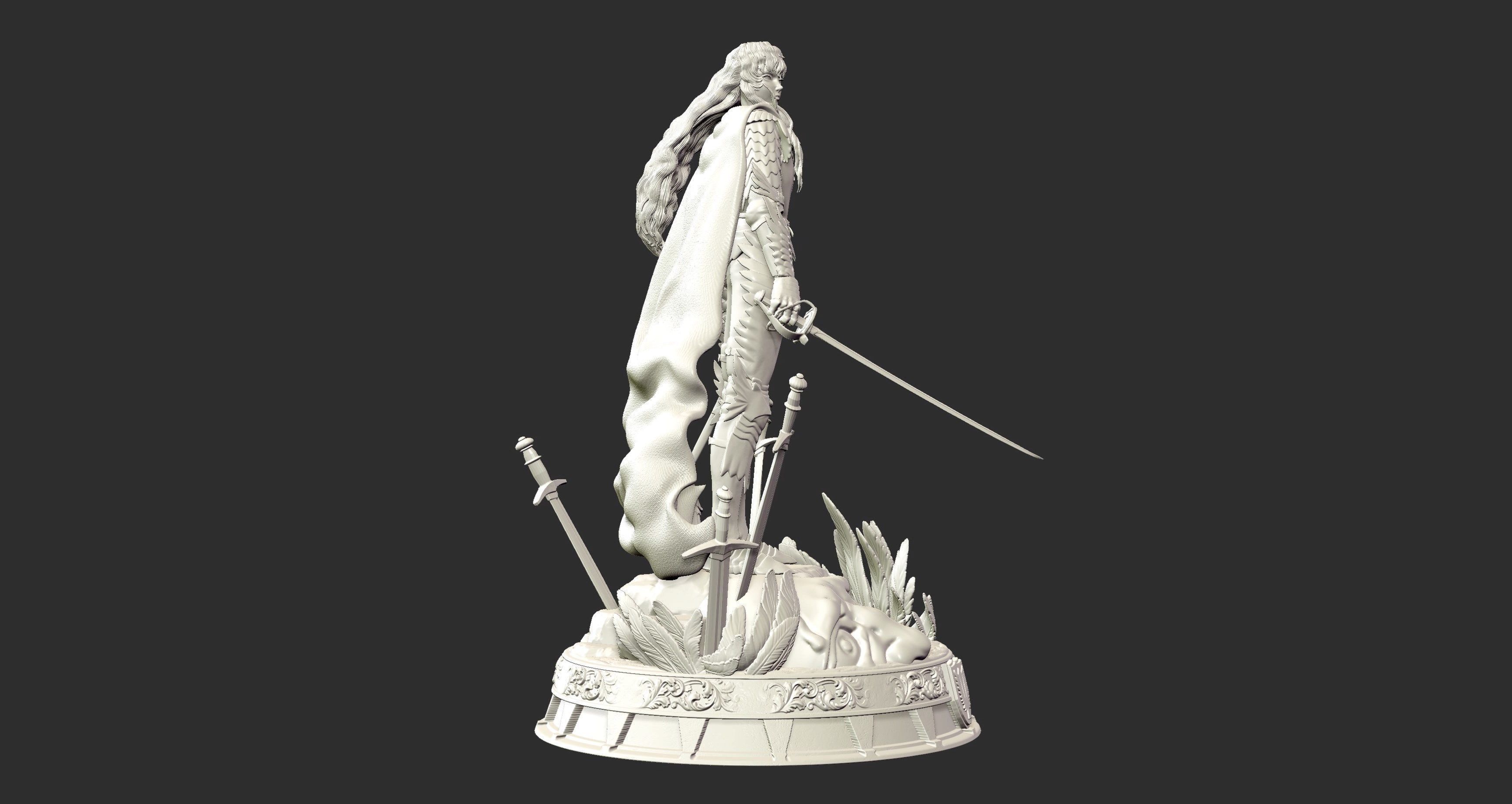 Griffith the White Hawk - Berserk 3d Print Statue 3D model 3D printable ...