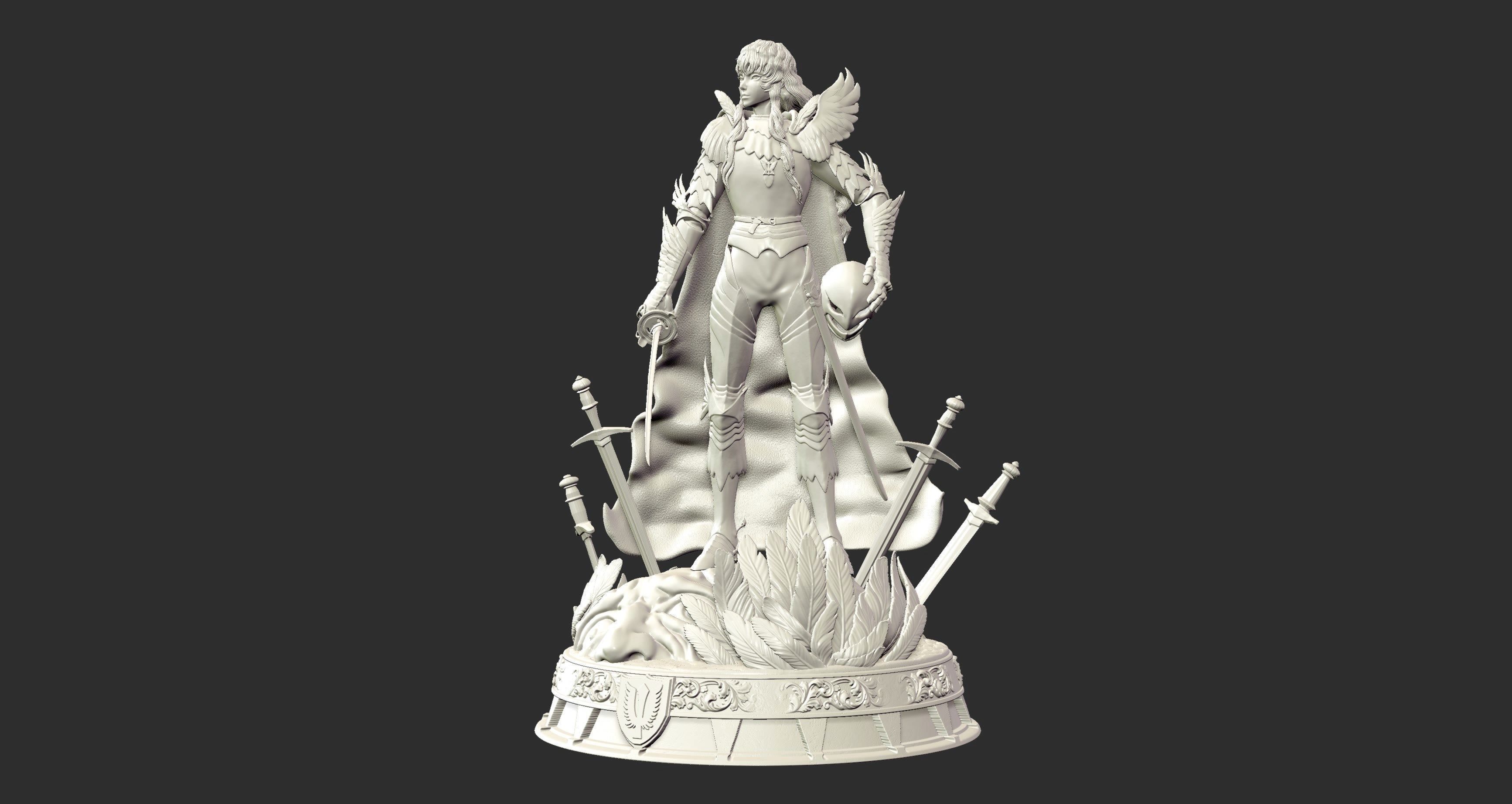 Griffith the White Hawk - Berserk 3d Print Statue 3D model 3D printable ...