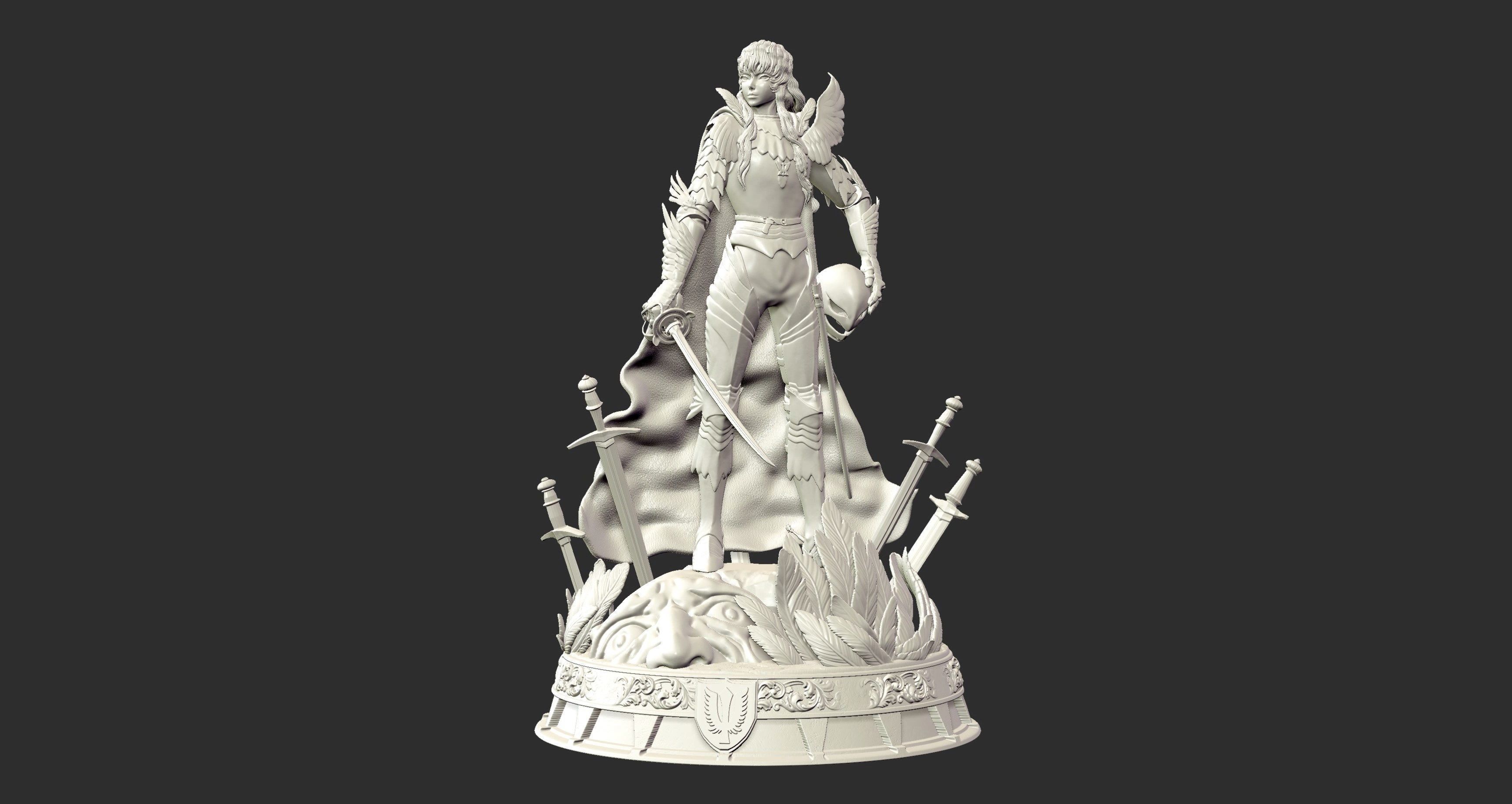Griffith the White Hawk - Berserk 3d Print Statue 3D model 3D printable ...