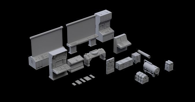 3D model star wars computer kitbash VR / AR / low-poly | CGTrader