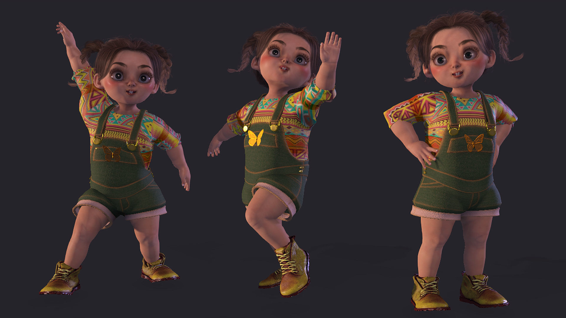 High quality character full Rigged and Animated Maya 3D model animated ...