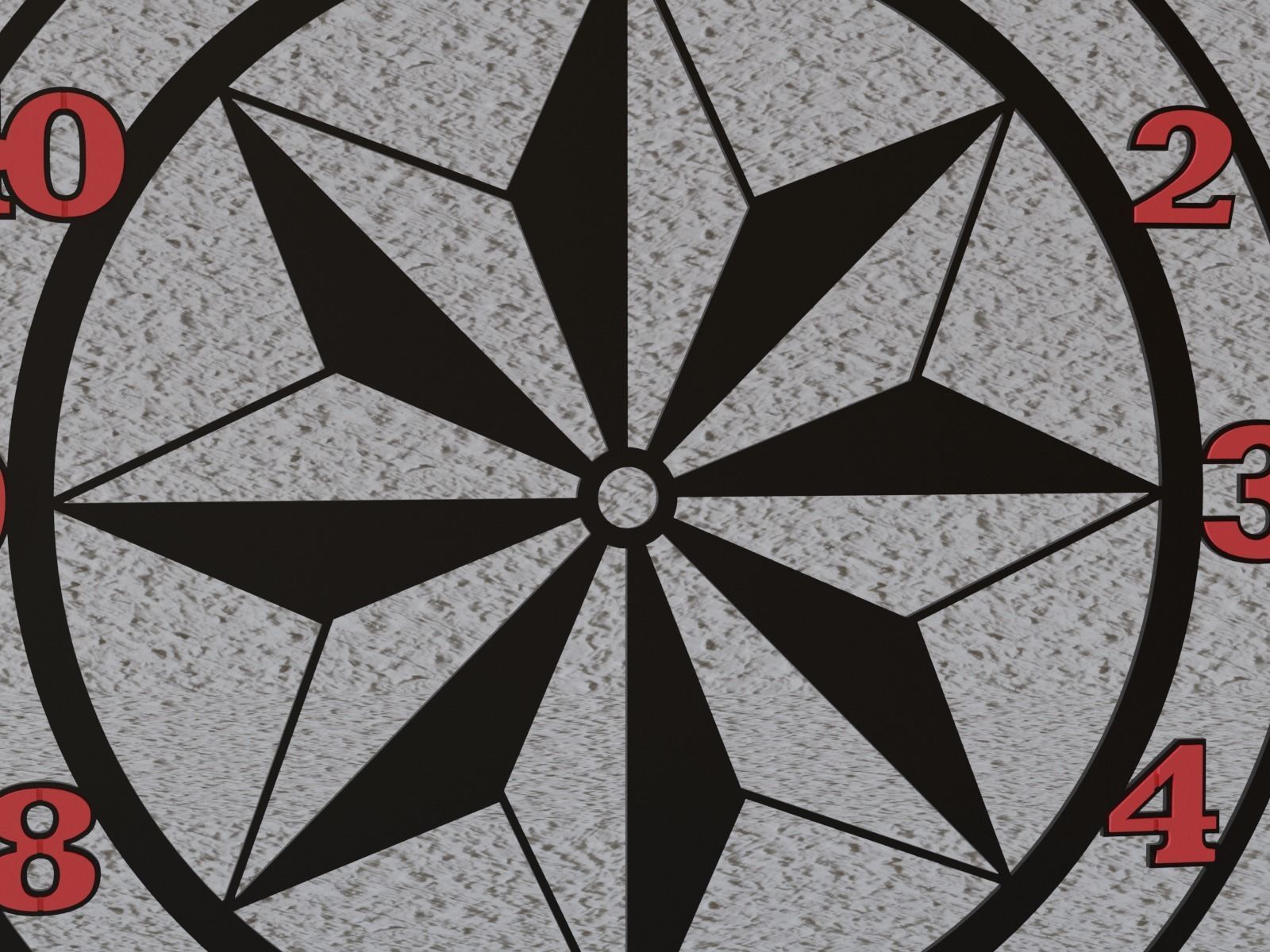 star wall clock 3D model 3D printable | CGTrader