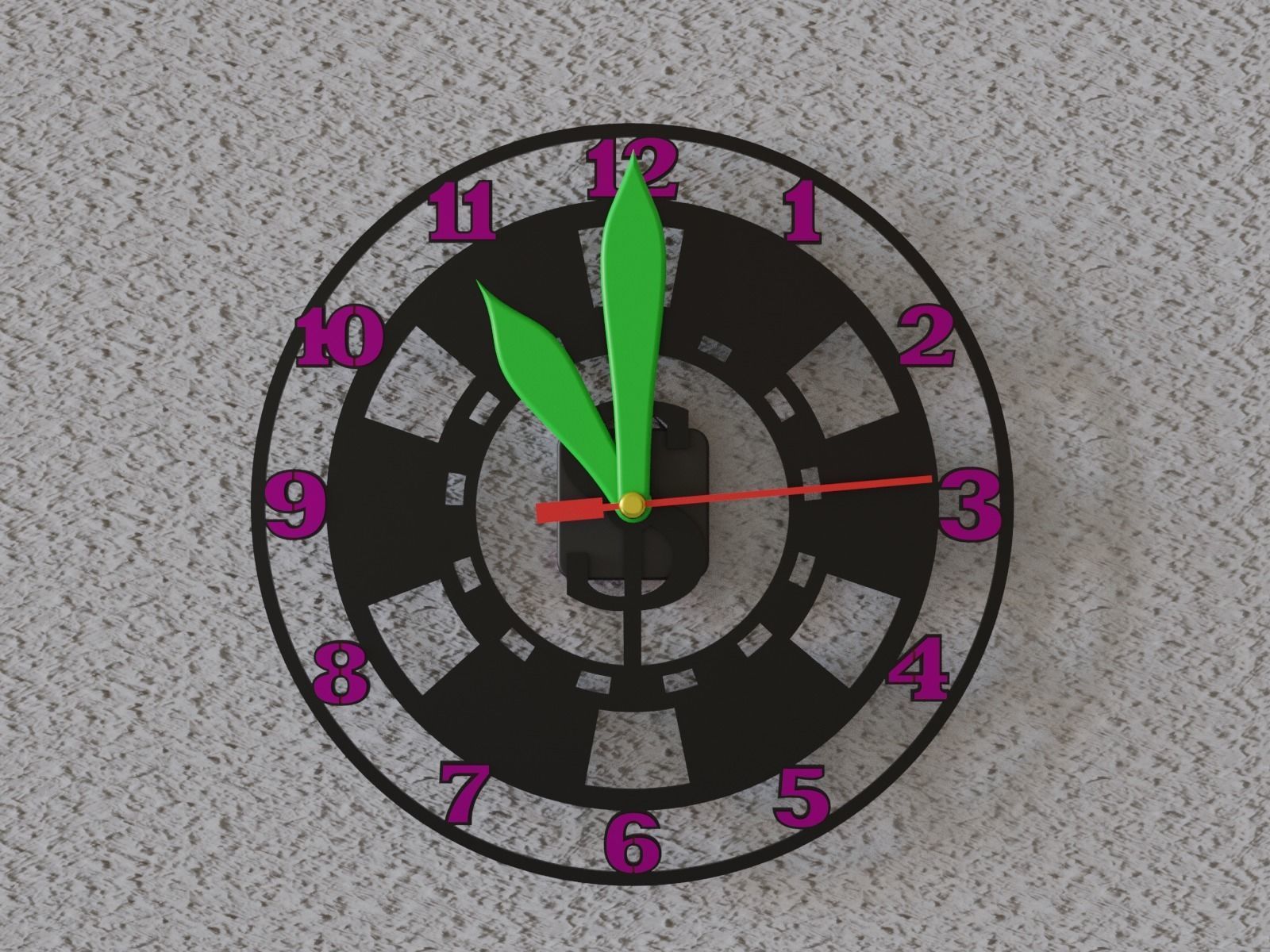 poker chips wall clock 3D model 3D printable | CGTrader