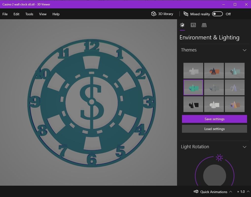 poker chips wall clock 3D model 3D printable | CGTrader