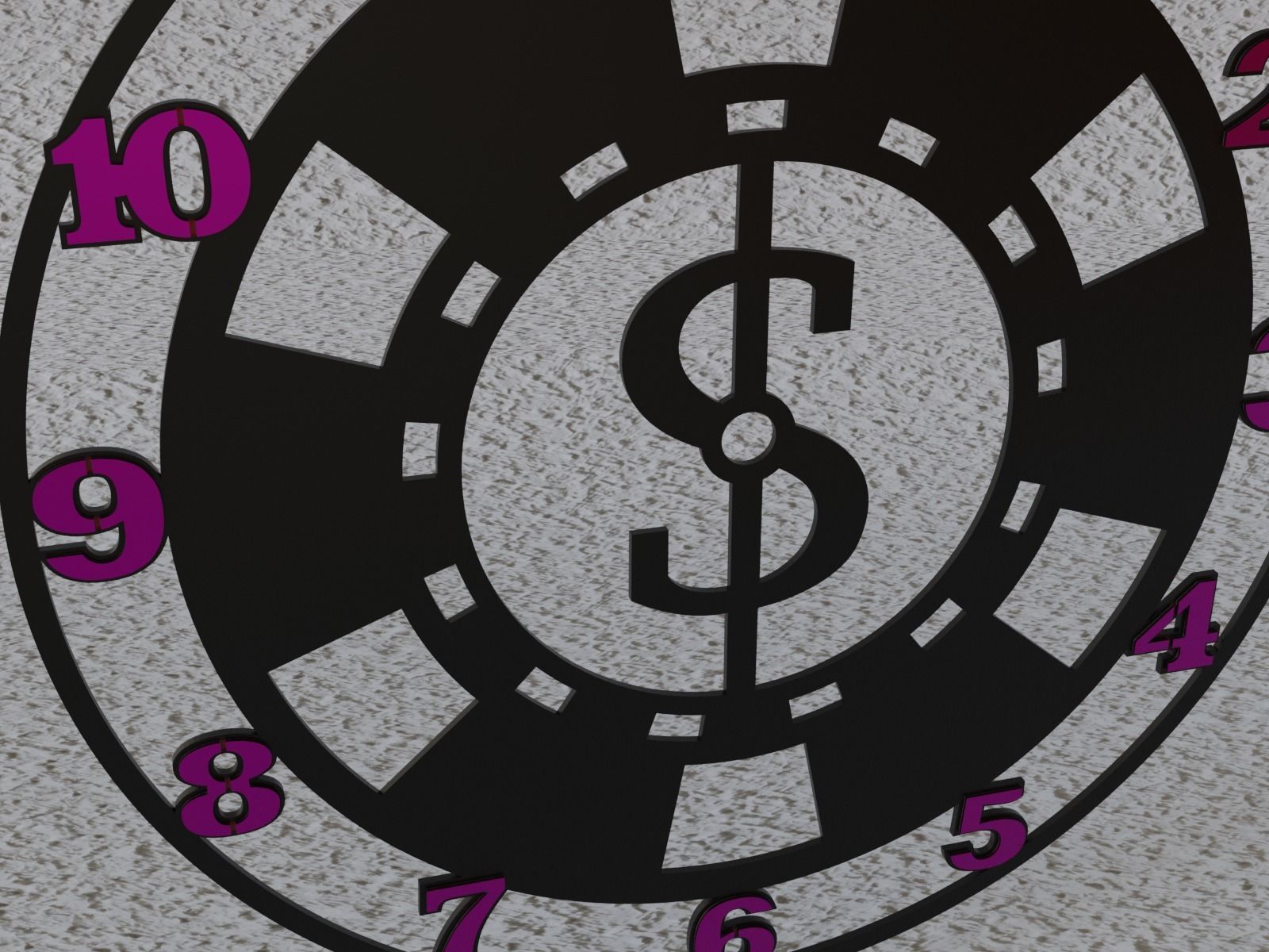poker chips wall clock 3D model 3D printable | CGTrader
