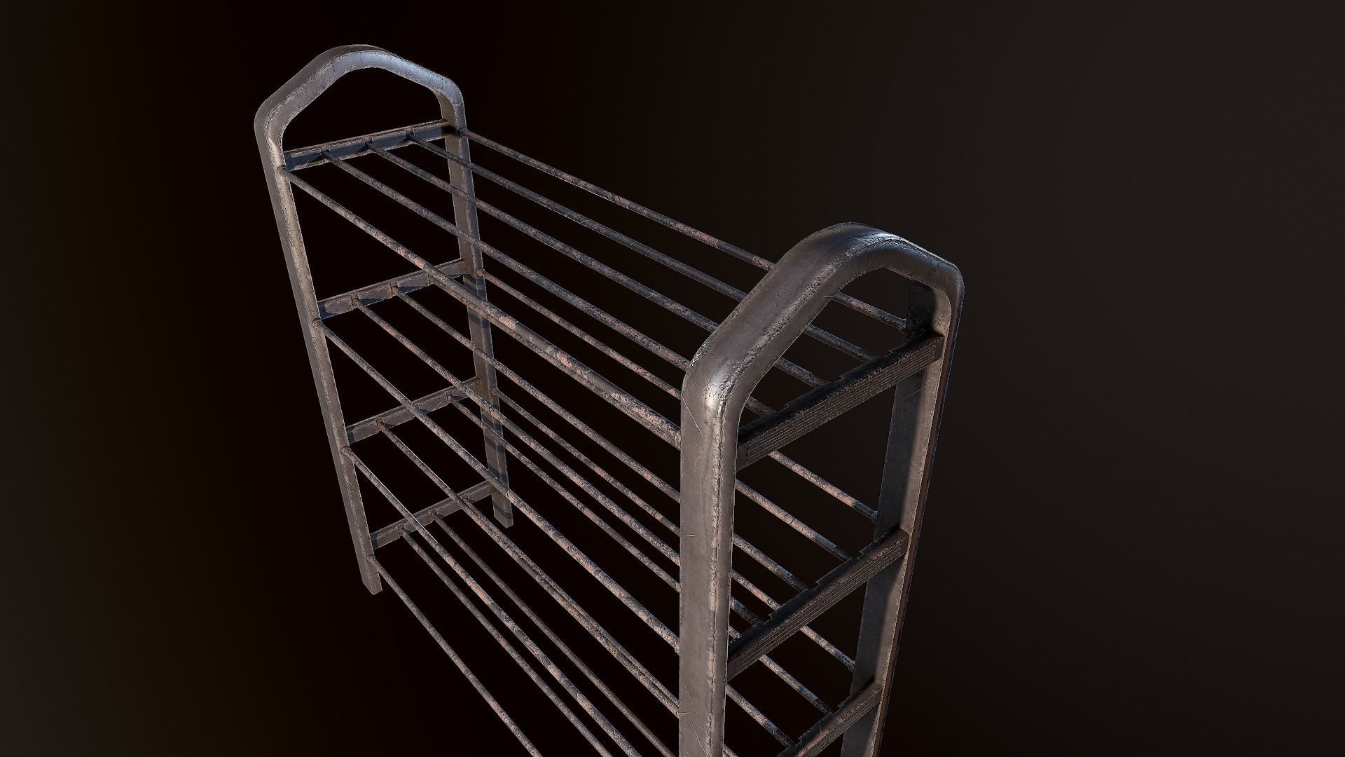 3D model Metal Used Shoe Rack VR / AR / low-poly | CGTrader
