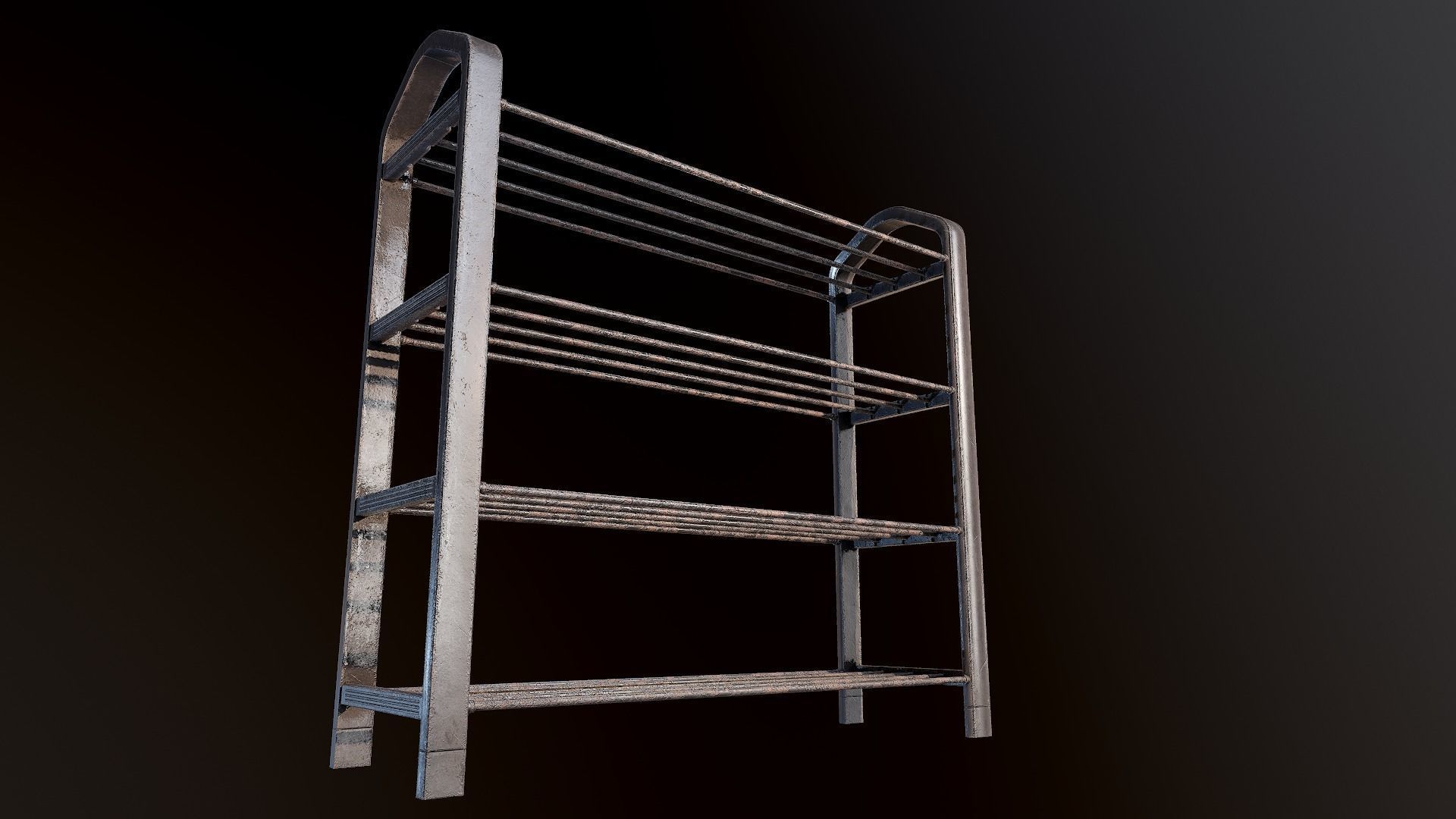 3D model Metal Used Shoe Rack VR / AR / low-poly | CGTrader