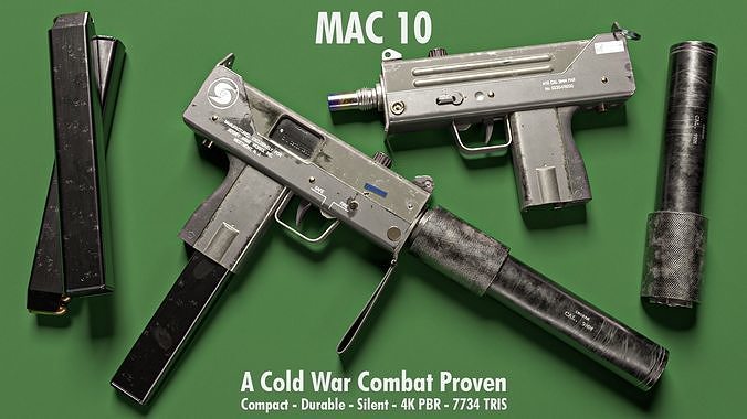 3D model MAC10 mac cold war combat weapon VR / AR / low-poly | CGTrader
