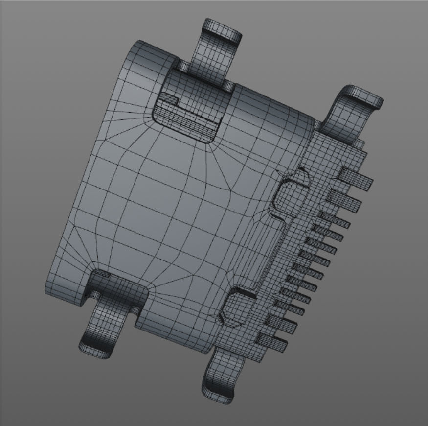 Micro USB Type C Female Module 3D model free VR / AR / low-poly 3D ...