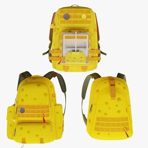 Bag 3x Cheesy backpack 3D model | CGTrader