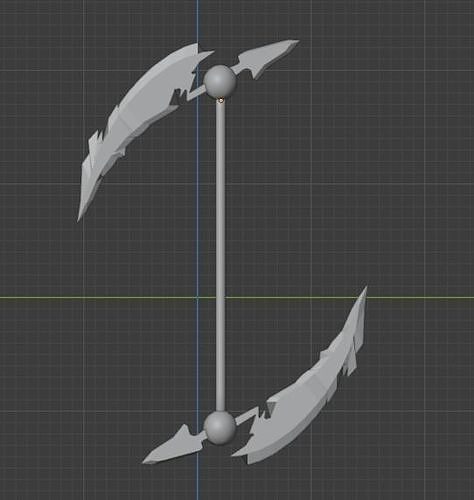 Double side Sythe 3D model | CGTrader