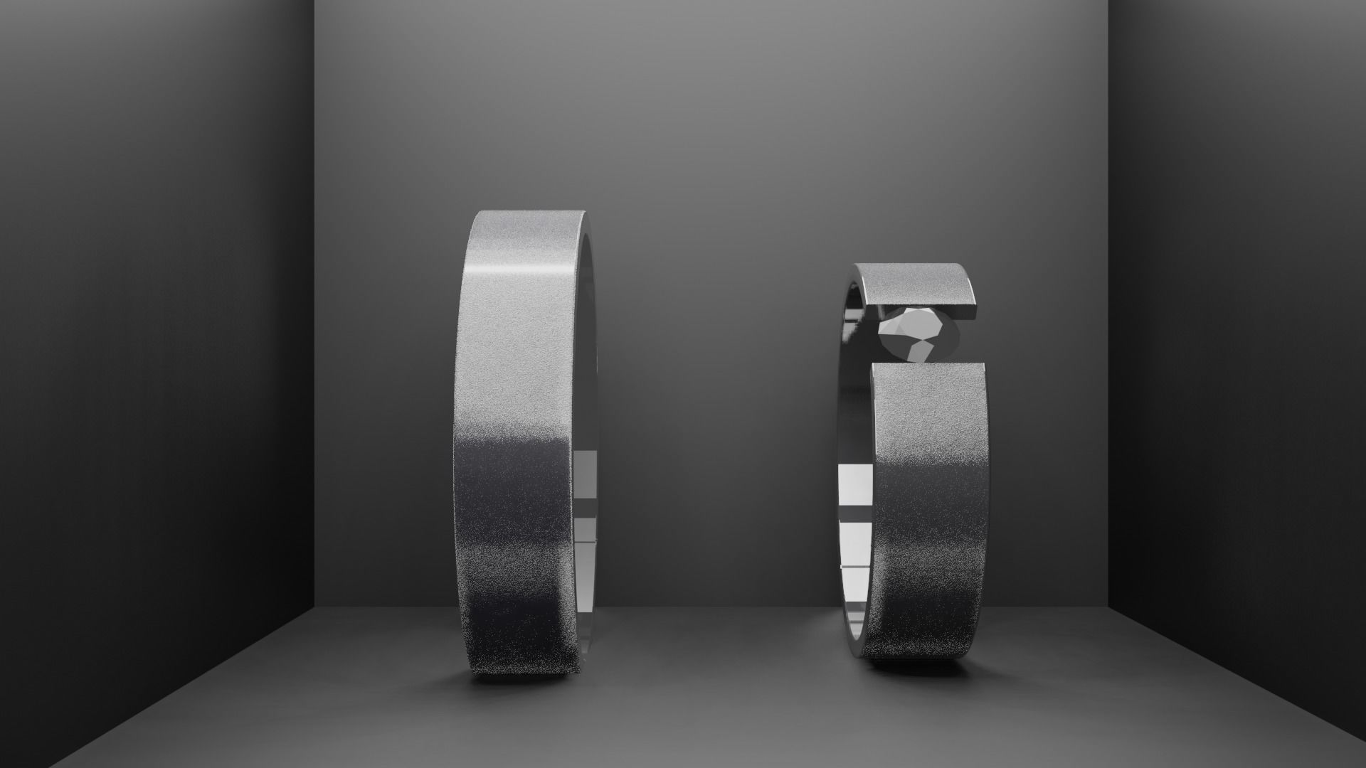 3D model Platinum Wedding Rings Animated VR / AR / low-poly | CGTrader