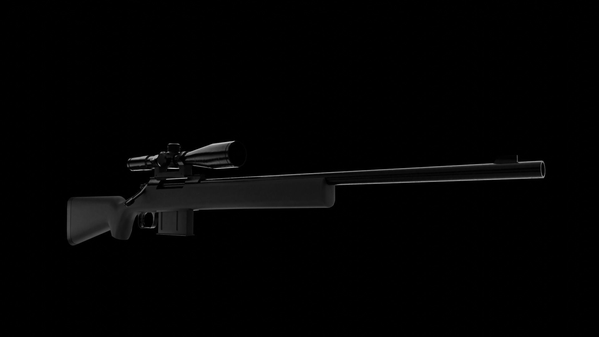 Bounty Hunter Sniper Rifle free 3D model | CGTrader