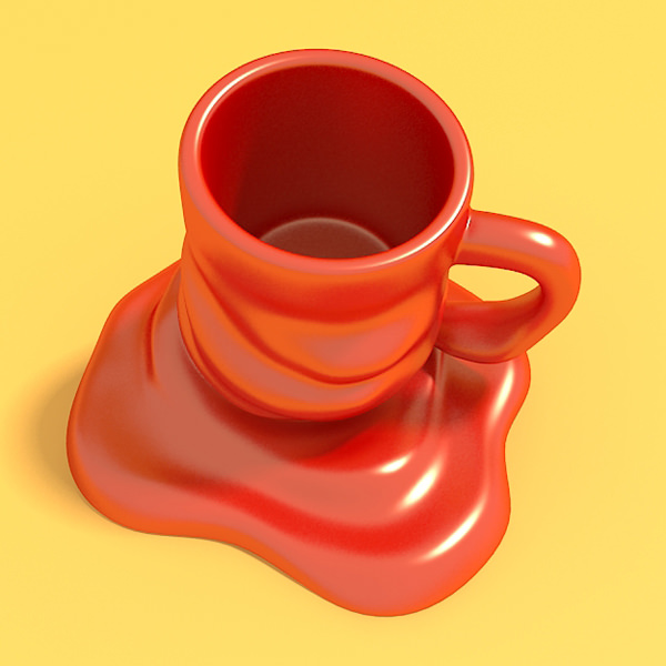Melted Mug 3D Model 3D printable STL | CGTrader.com