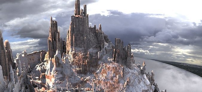 Winter Fortress French style 3D model | CGTrader
