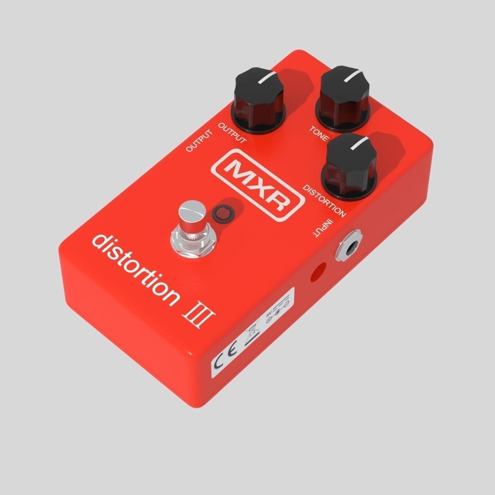 Dunlop MXR Distortion III M115 Distortion Guitar Effect Pedal 3D 3D model rigged | CGTrader