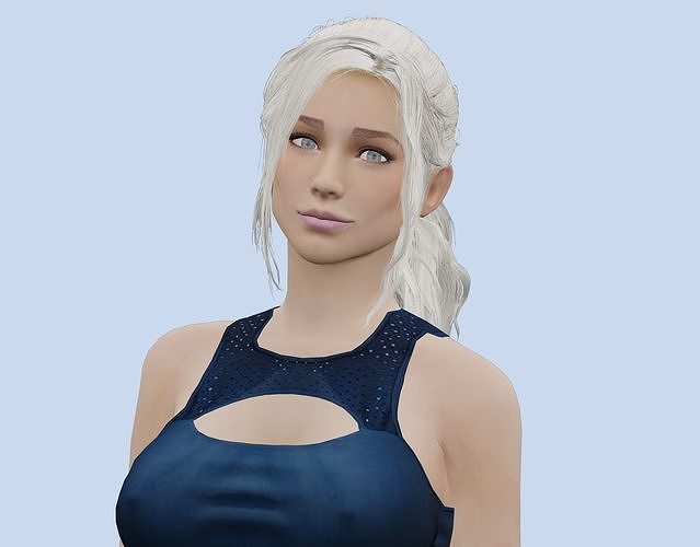 3D model VR PBR FEMALE AVATAR CHARACTER BREANNA 3D MODEL CHEAP PRICE VR ...