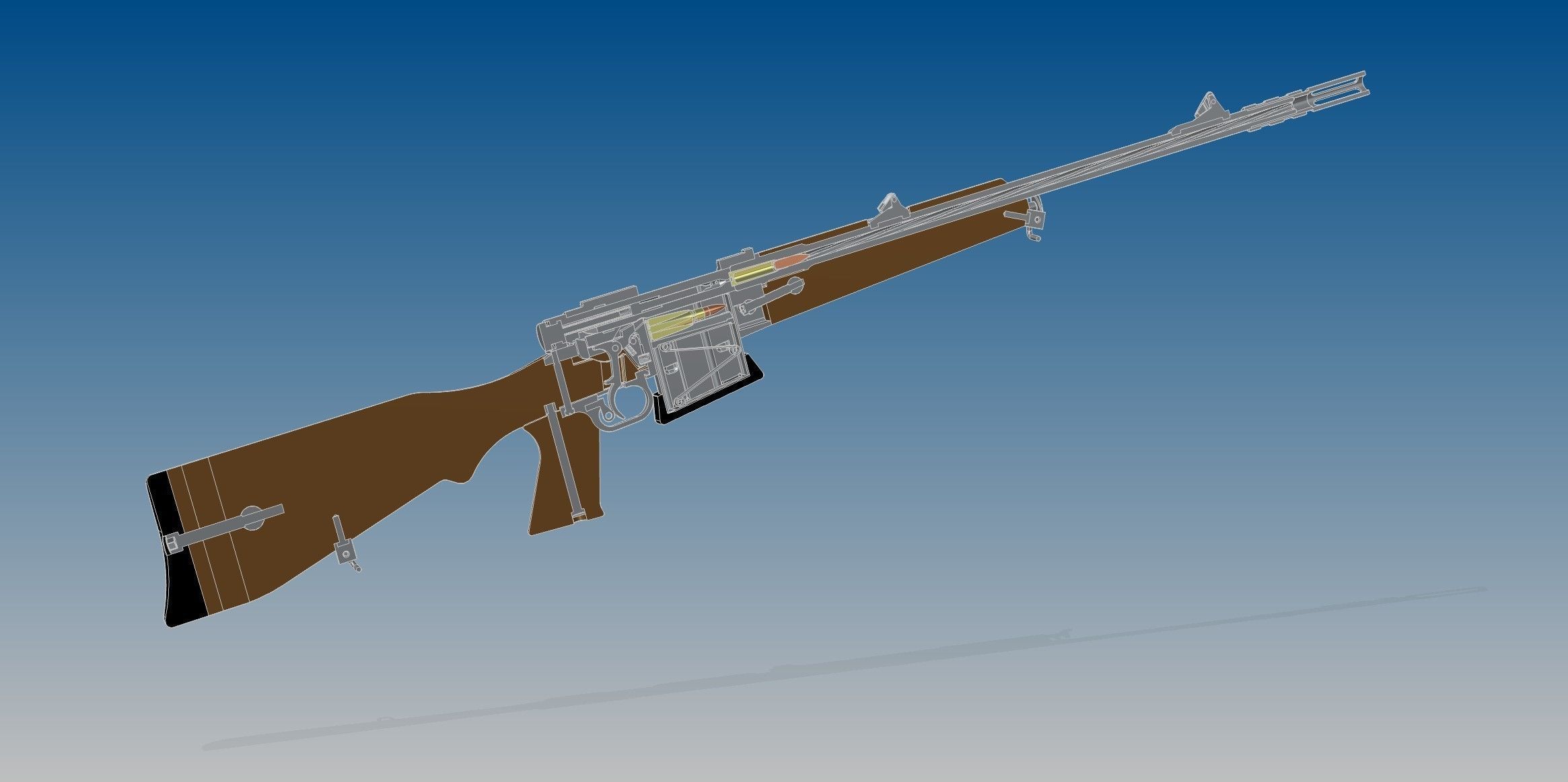 FRF1 rifle 3D model | CGTrader