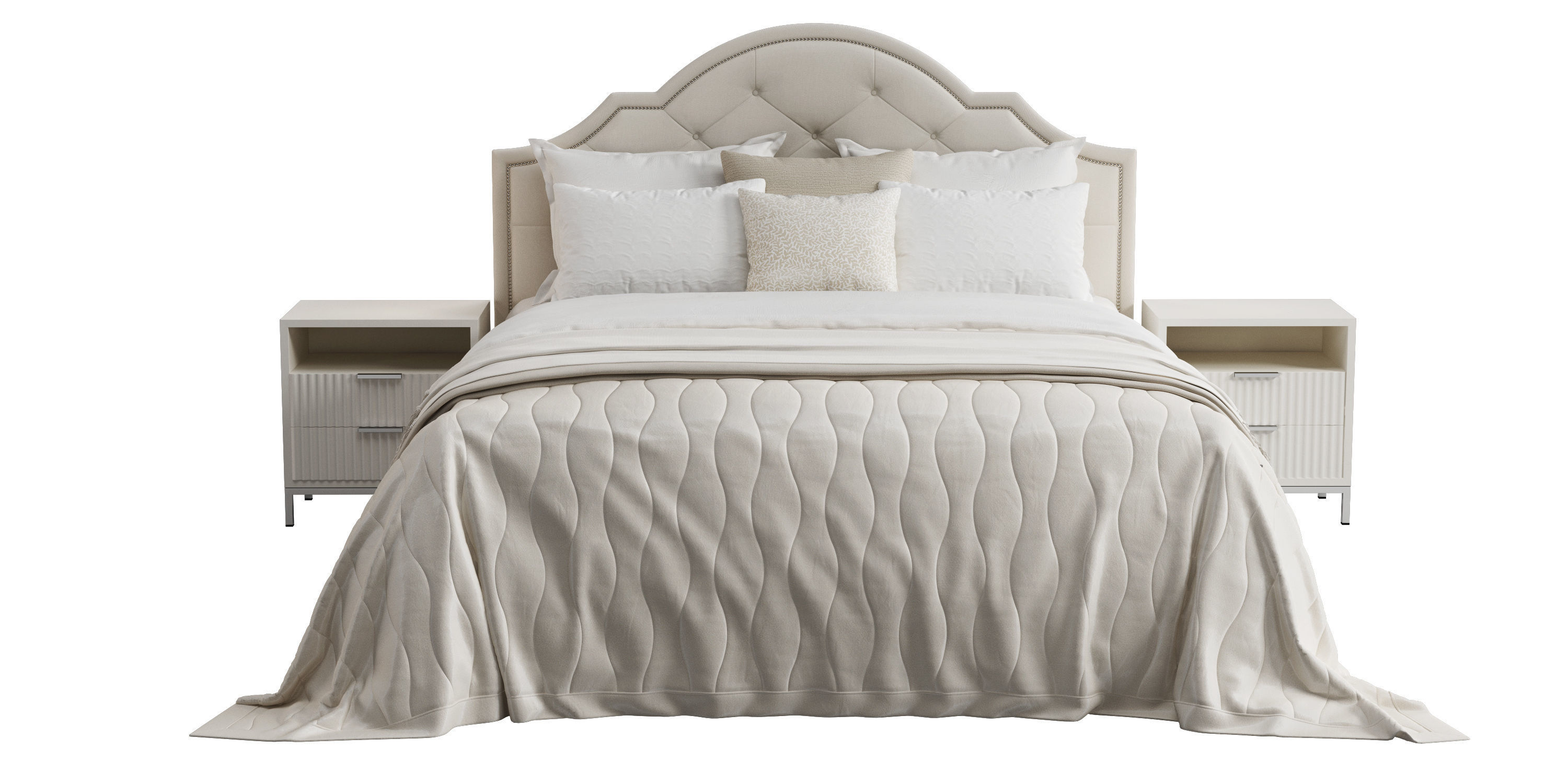 Bassett Bonnet Qween Headboard Bed 3D model | CGTrader