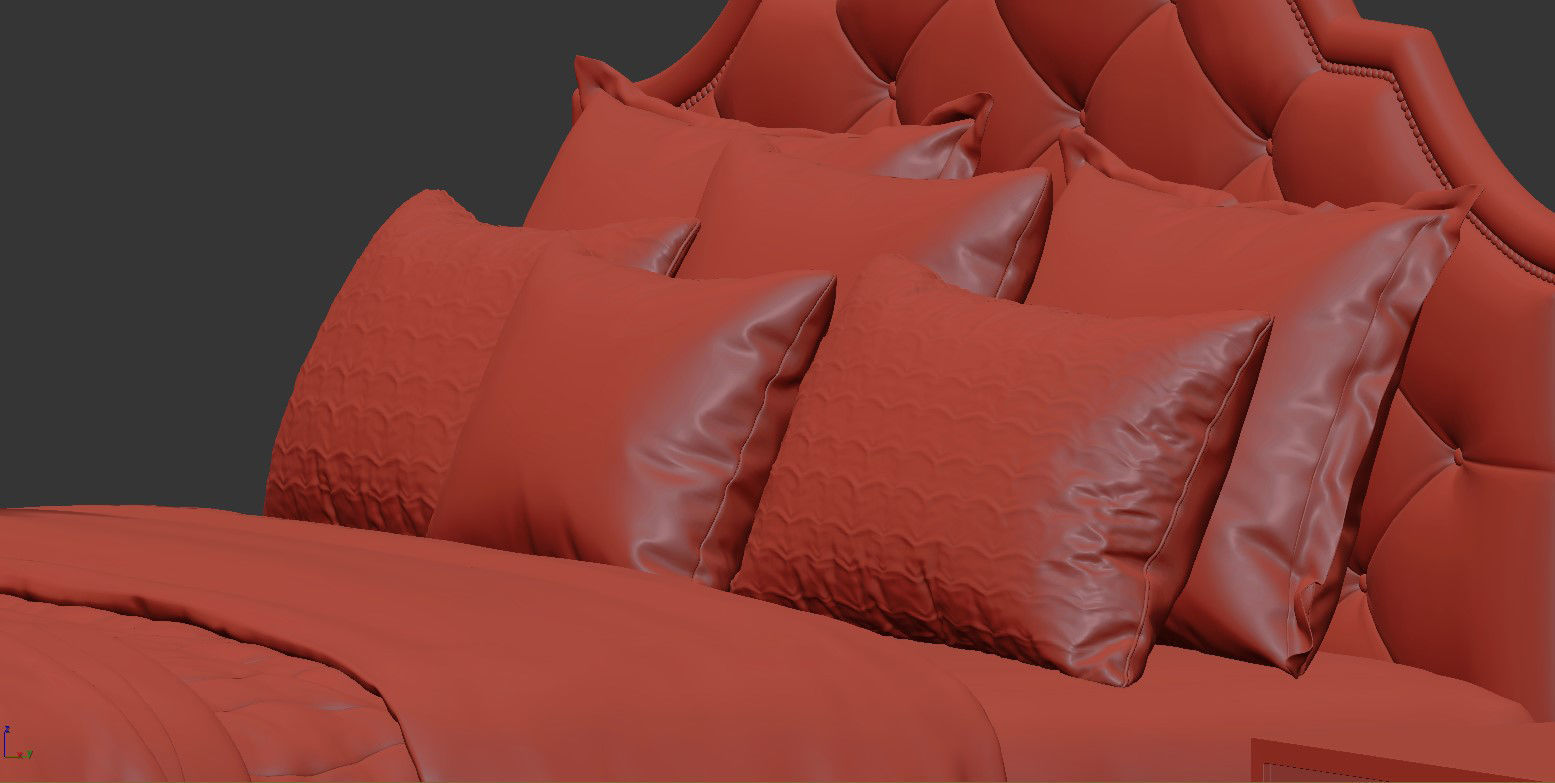 Bassett Bonnet Qween Headboard Bed 3D model | CGTrader