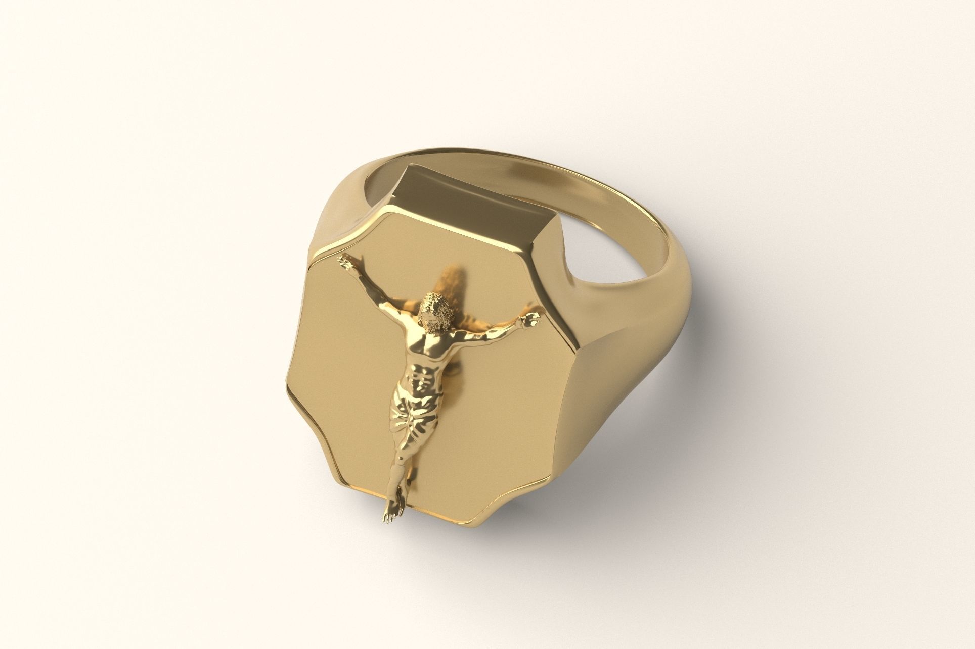 Jesus ring 3 3D model 3D printable | CGTrader