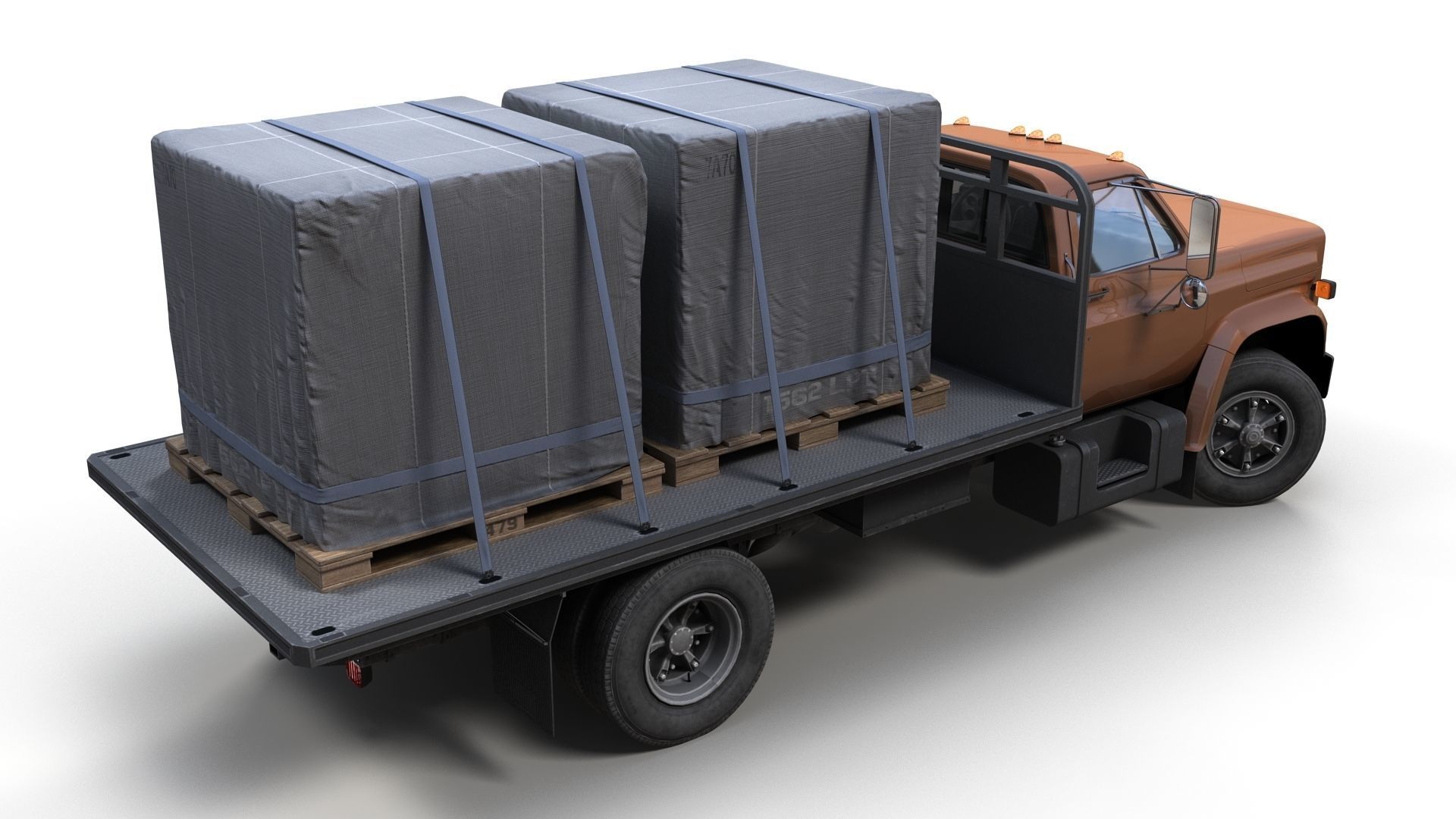 3D model 80s Industrial flatbed truck VR / AR / low-poly | CGTrader